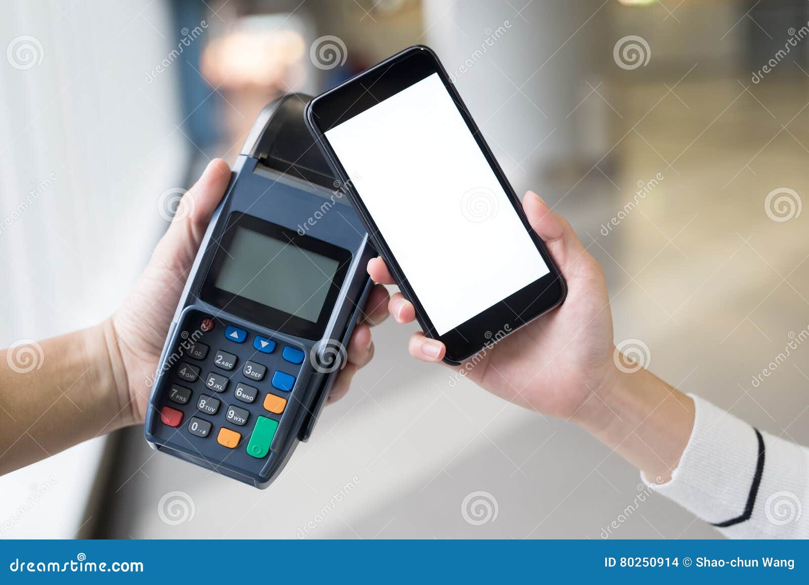 Paying with smartphone stock photo. Image of electronic - 80250914