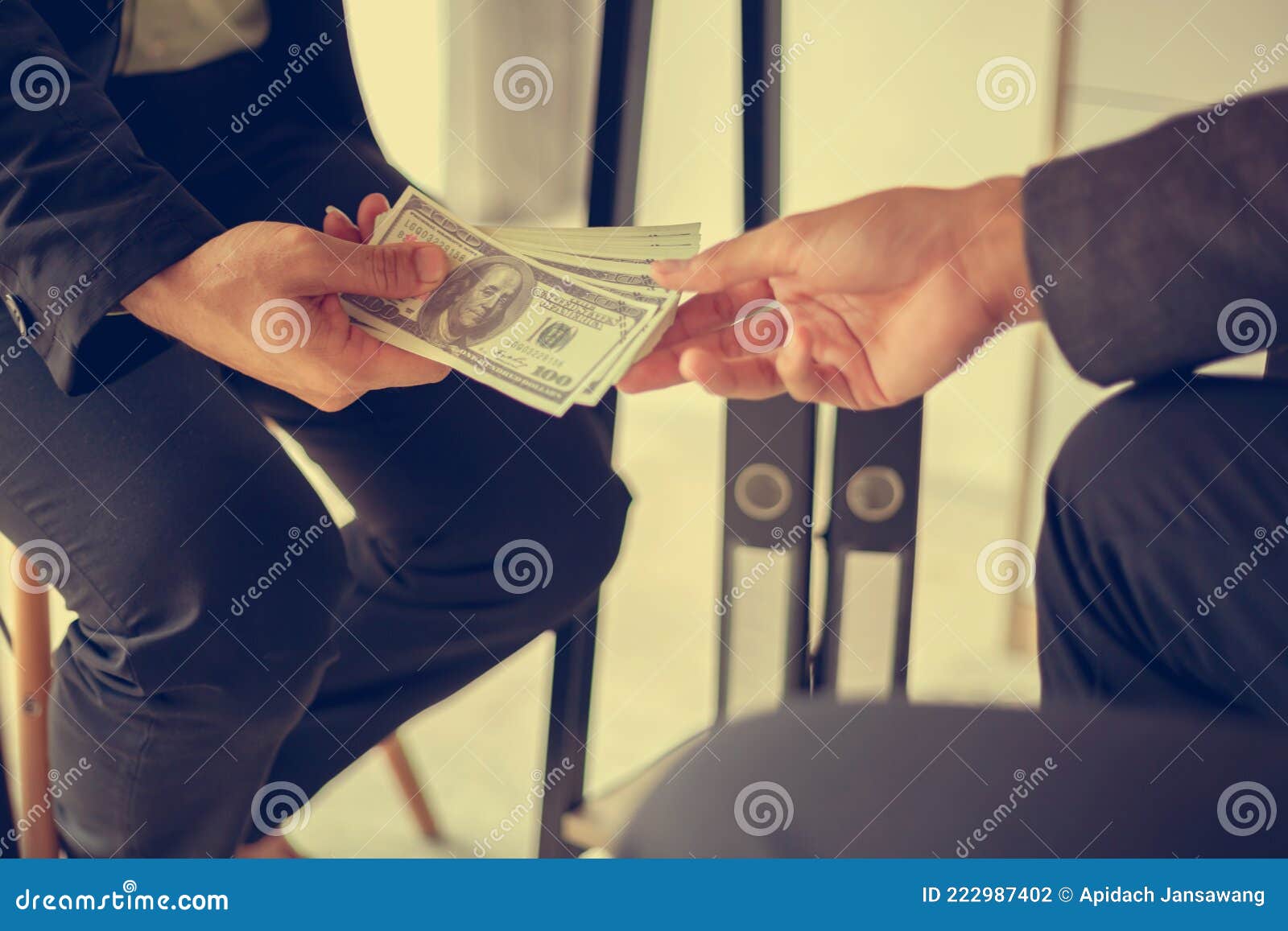 Paying Under the Table for Business Convenience Stock Photo - Image of ...