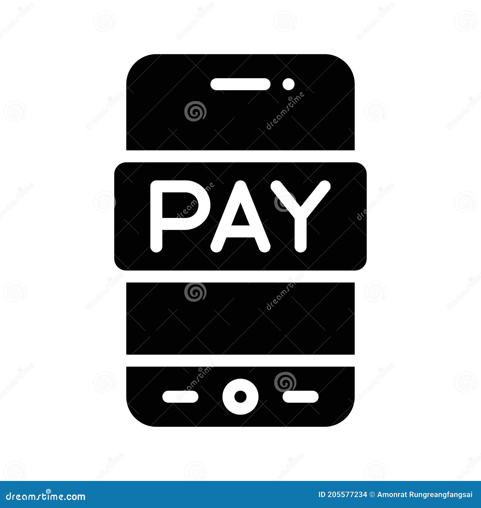 Payment App Icon, Mobile Application Vector Illustration Stock Vector ...