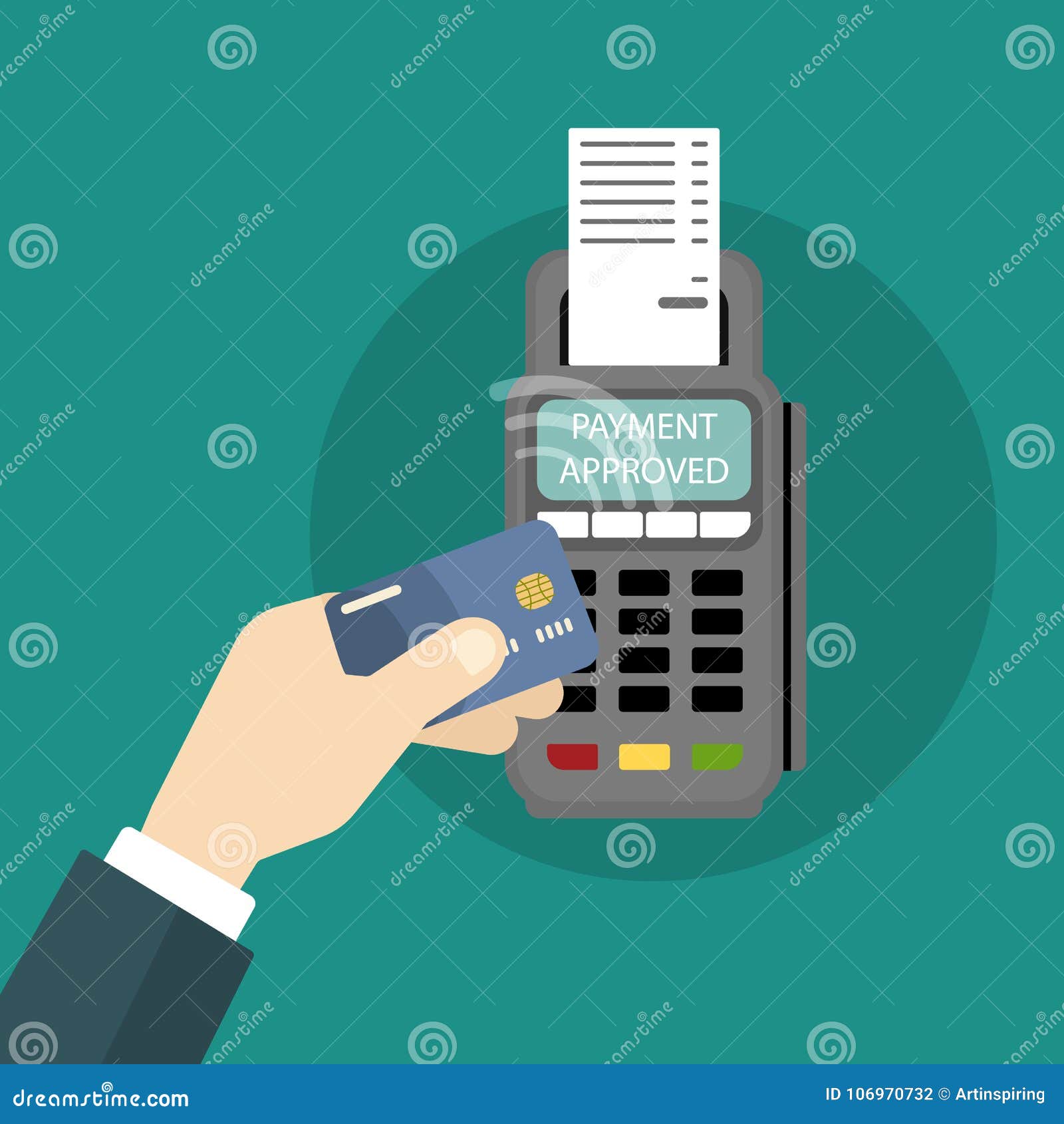 Payment Approved Illustration. Stock Vector - Illustration of ...