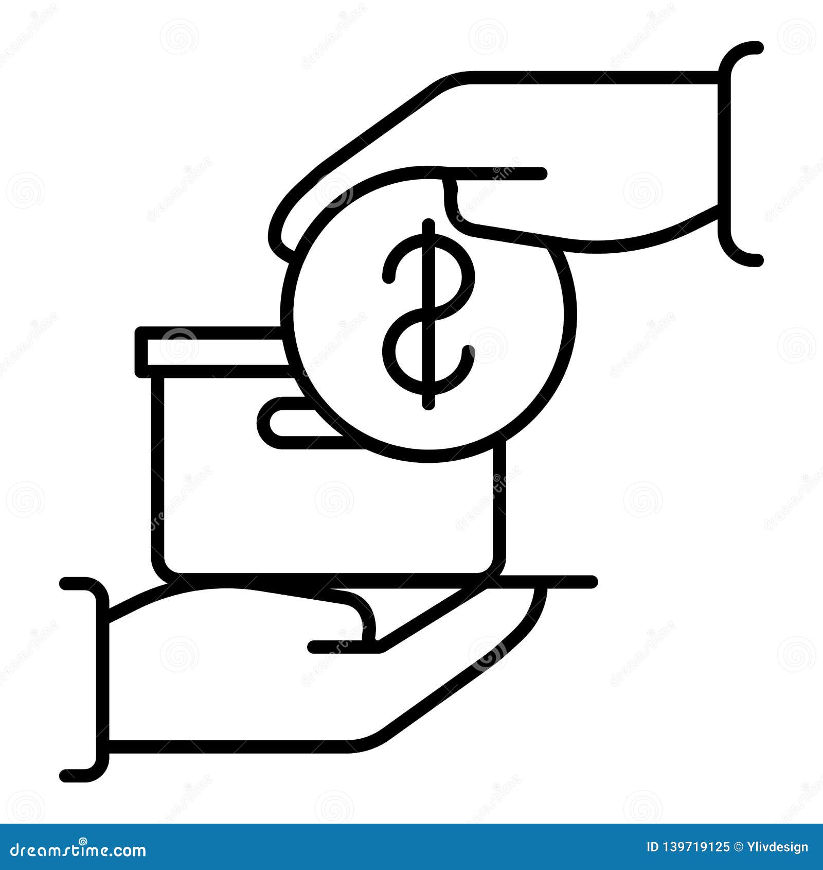 Payment Box Delivery Icon, Outline Style Stock Vector - Illustration of ...