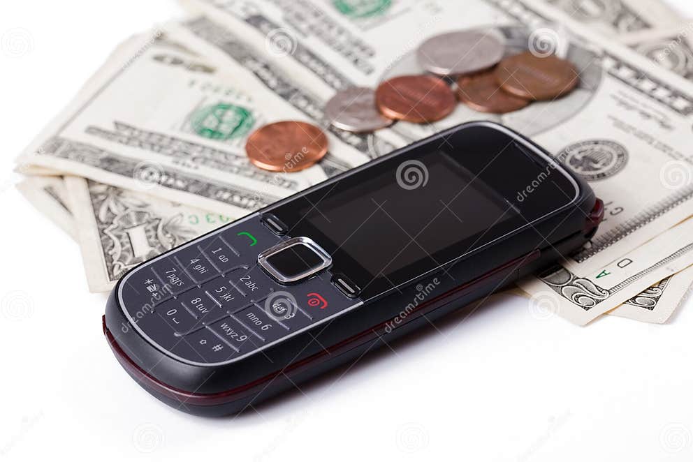 Payment for cellphone stock image. Image of cent, mobilephone - 12633647