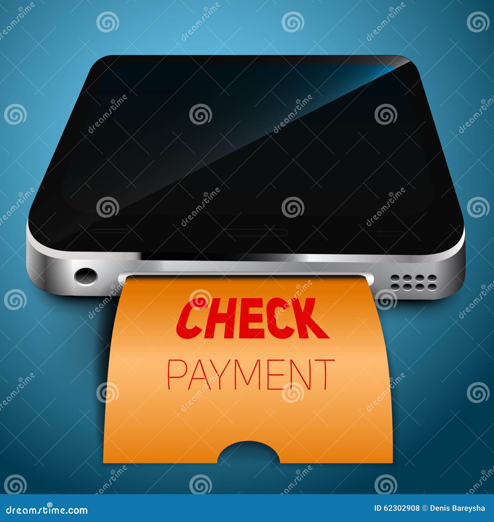 Payment Check Your Mobile Device Stock Vector - Illustration of colored ...