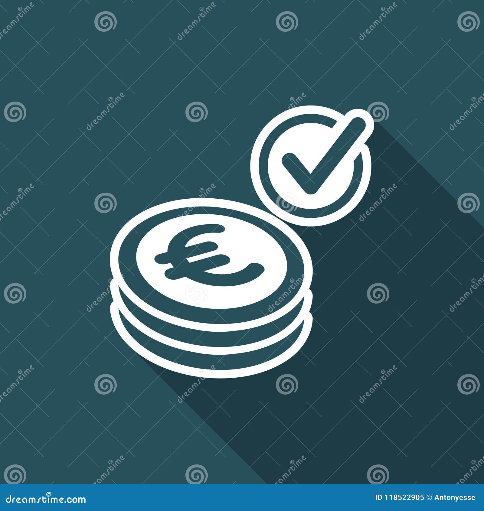 Payment Checking Icon - Euro Stock Vector - Illustration of approved ...