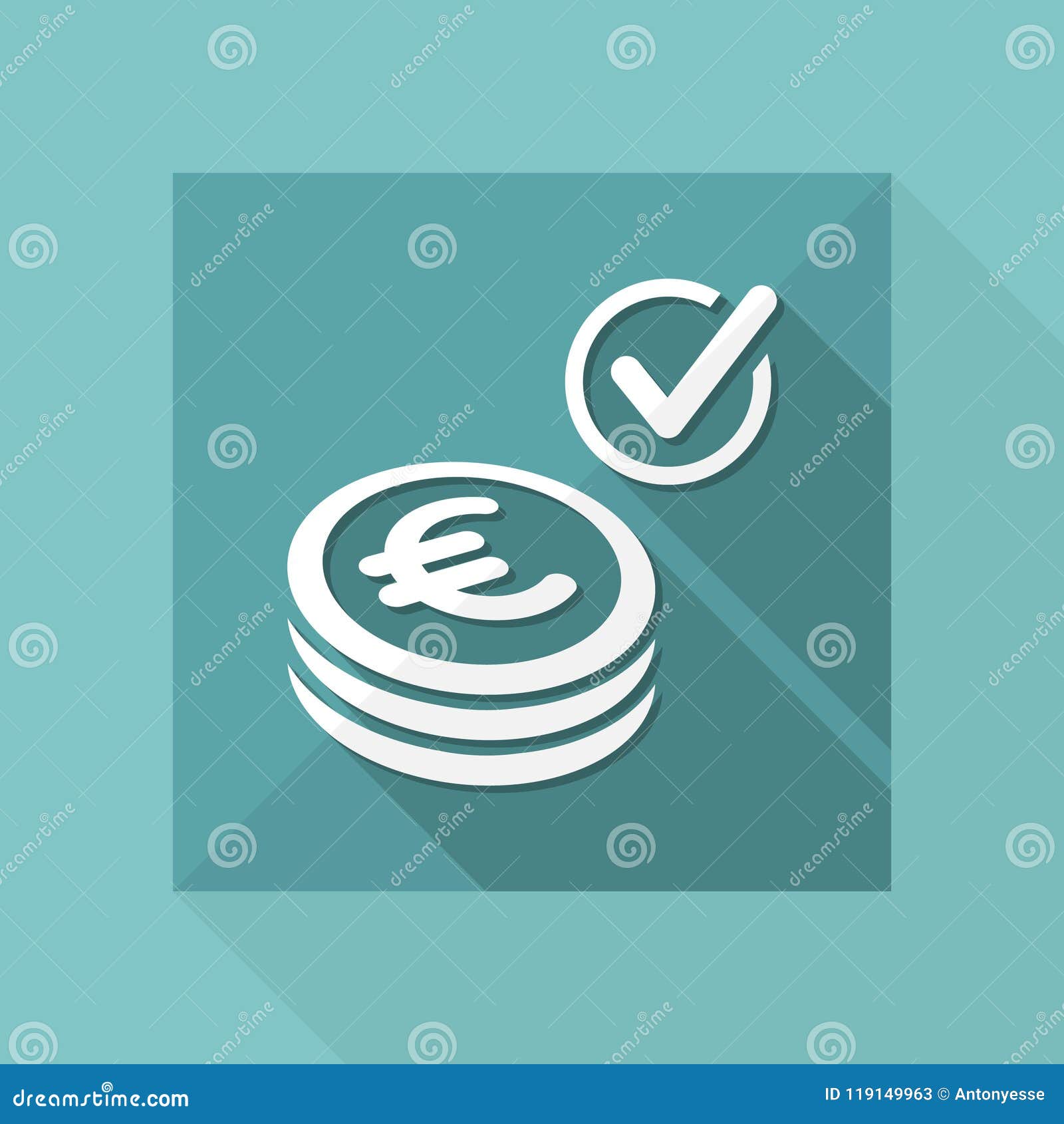 Payment Checking Icon - Euro Stock Vector - Illustration of online ...