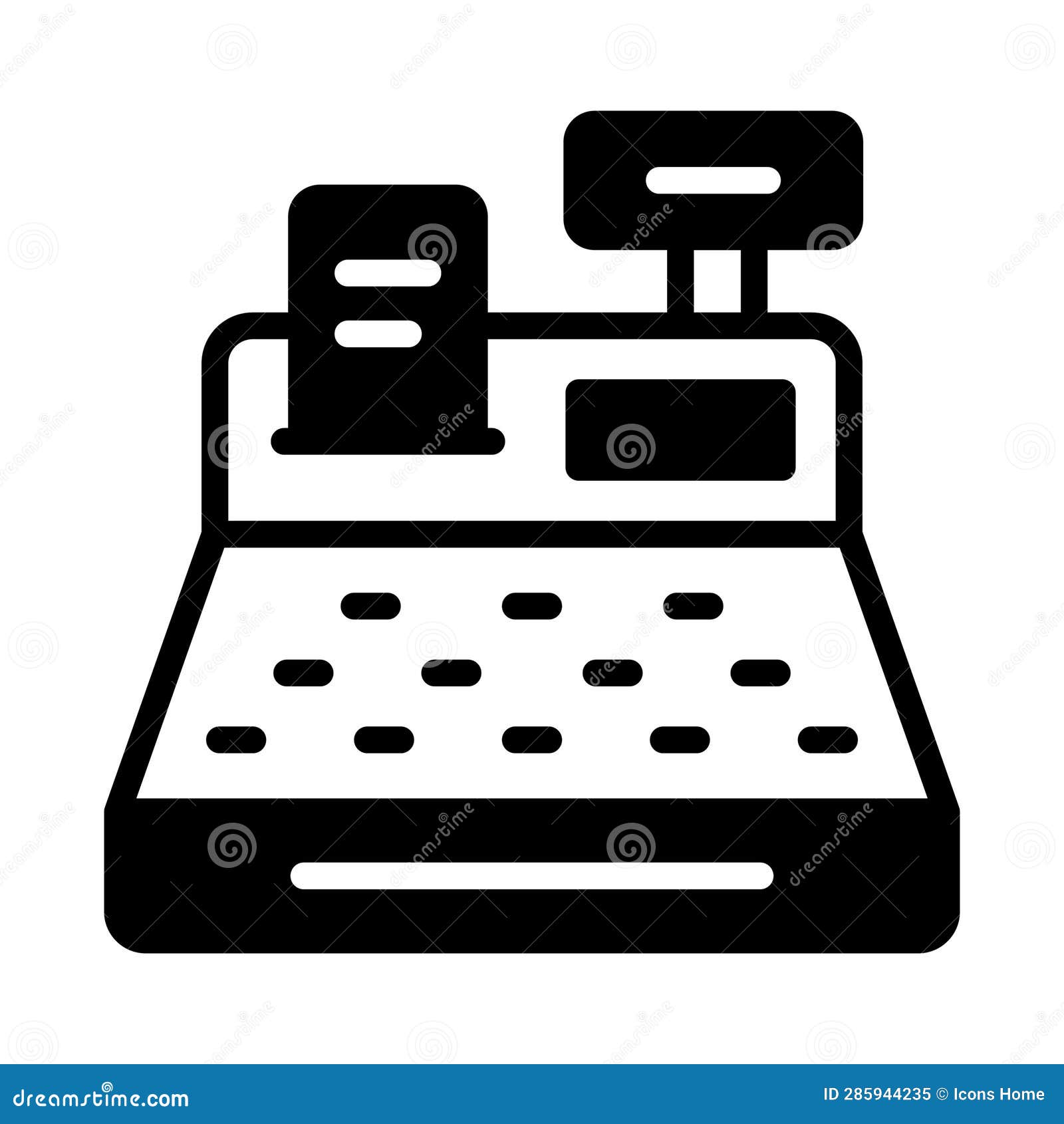 Payment Counter Machine, Cash Register Icon in Modern Design Style ...