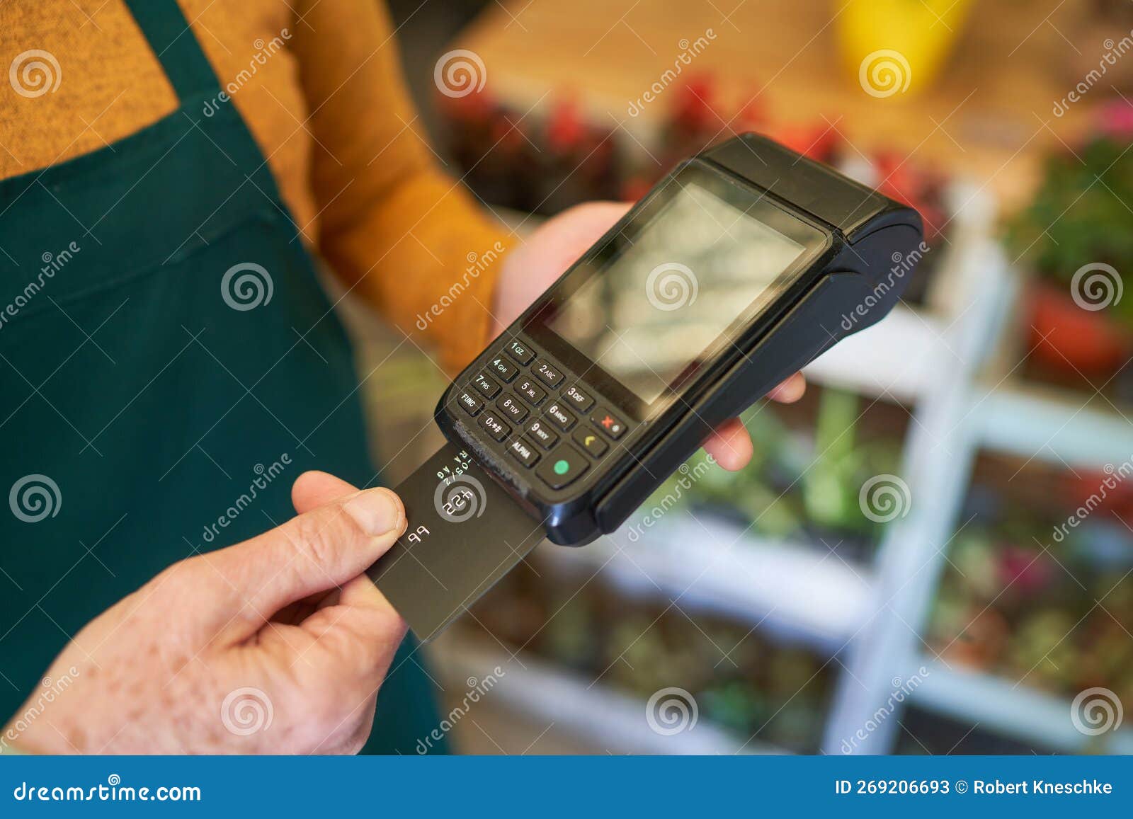 Payment with a Credit Card or Customer Card Stock Image - Image of card ...