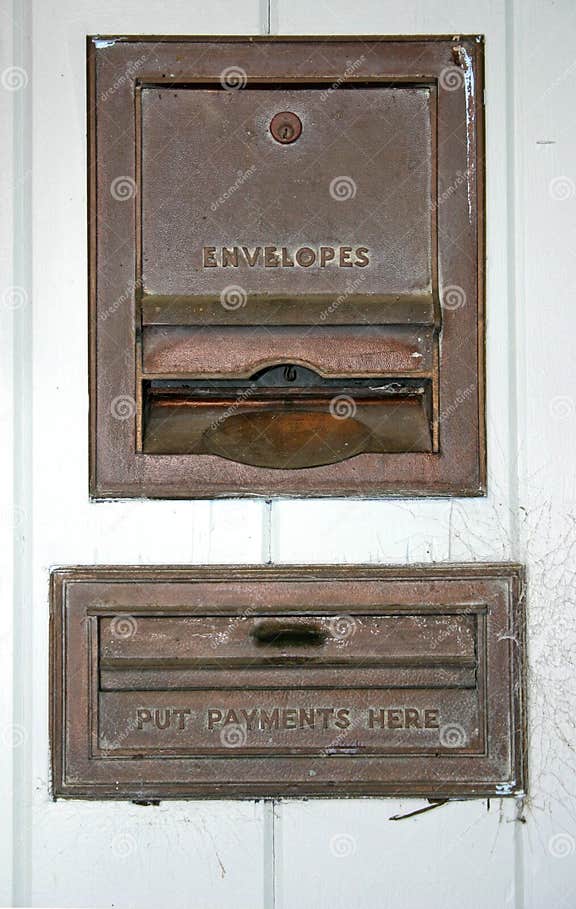 Payment Drop Box stock photo. Image of retro, brass, metal - 15199200