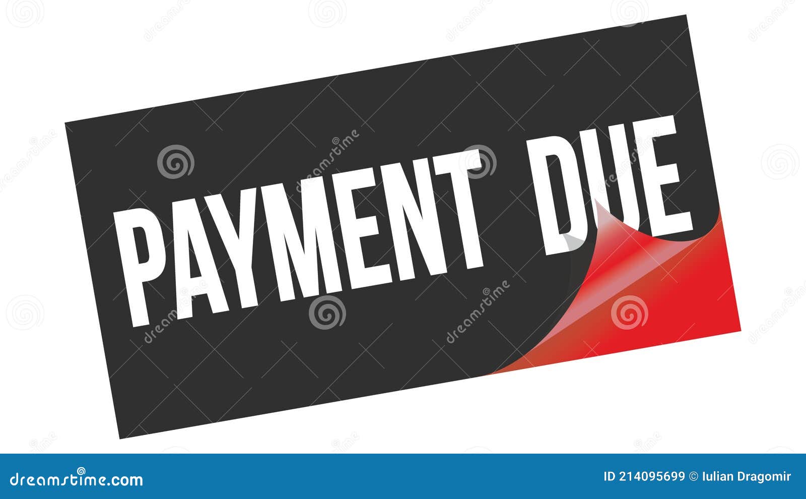 PAYMENT DUE Text on Black Red Sticker Stamp Stock Illustration ...
