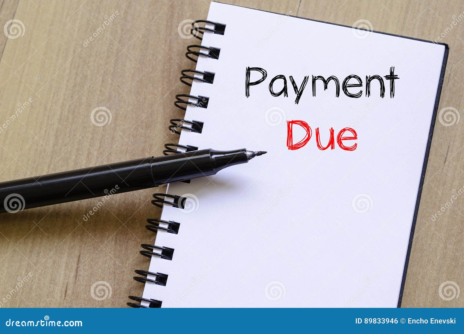 Payment Due Text Concept on Notebook Stock Photo - Image of delay, icon ... Payment Due Text Concept on Notebook Stock Photo - Image of delay, icon ...