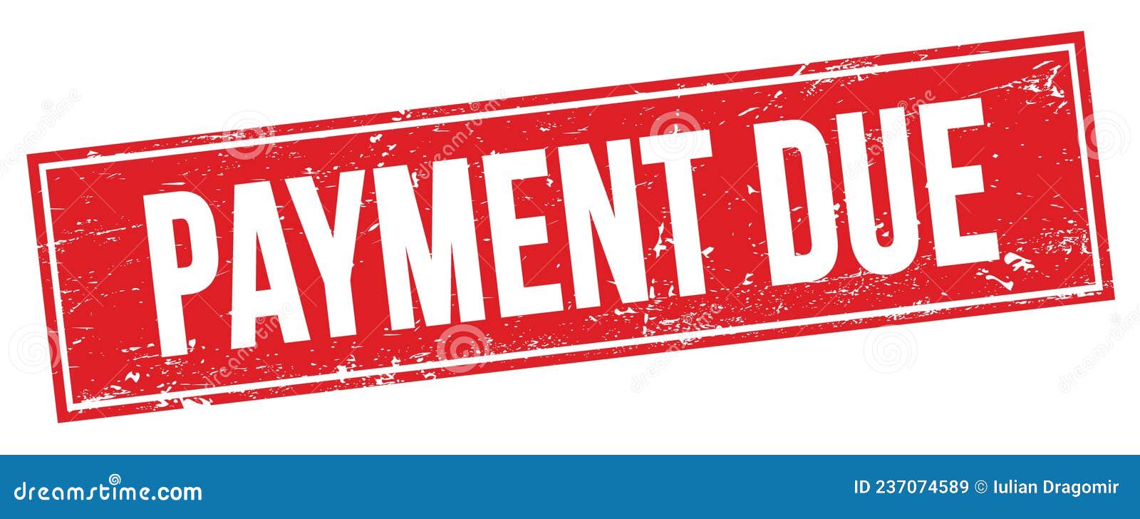PAYMENT DUE Text on Red Grungy Rectangle Stamp Stock Illustration ...