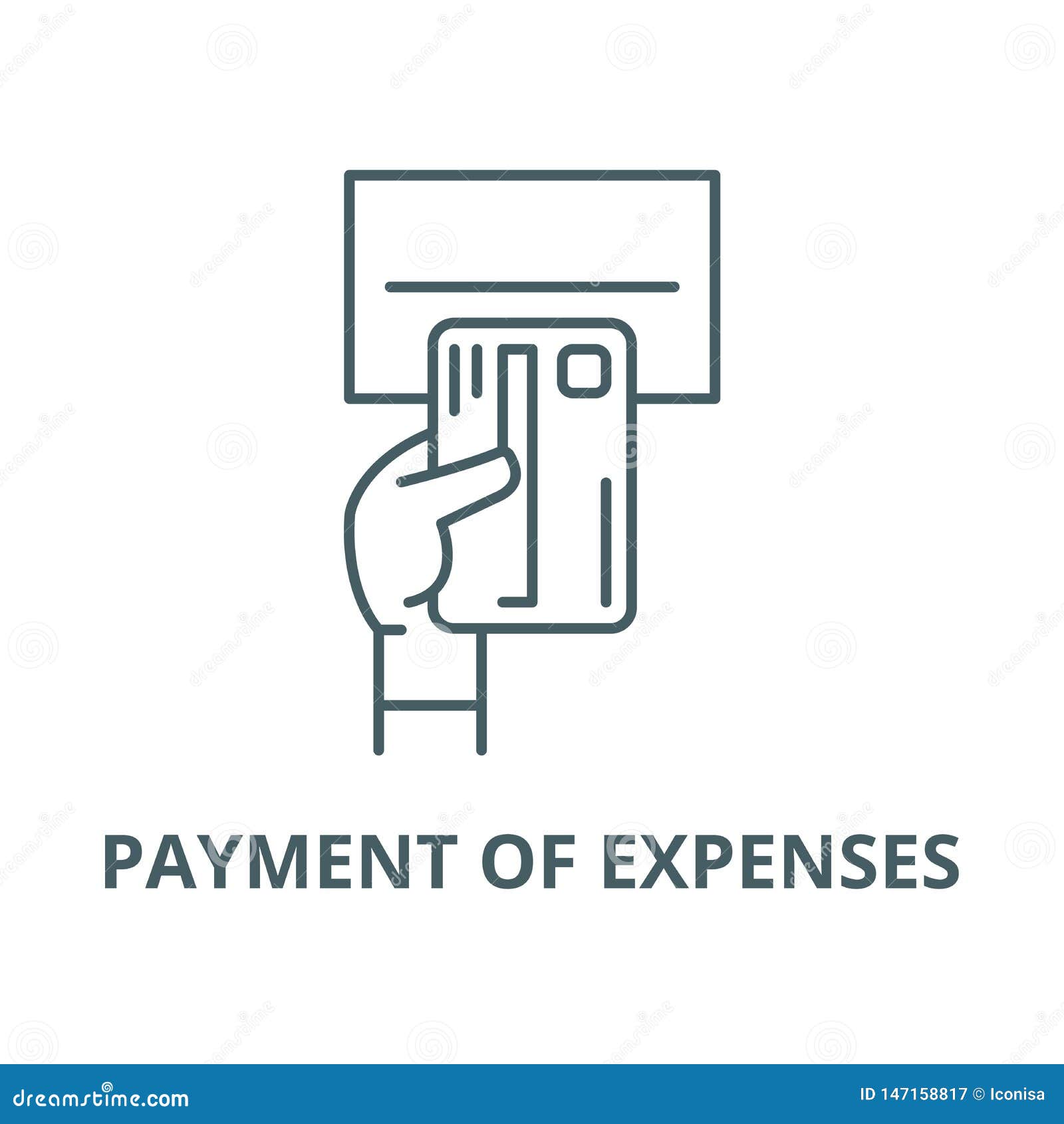 Payment of Expenses Vector Line Icon, Linear Concept, Outline Sign ...