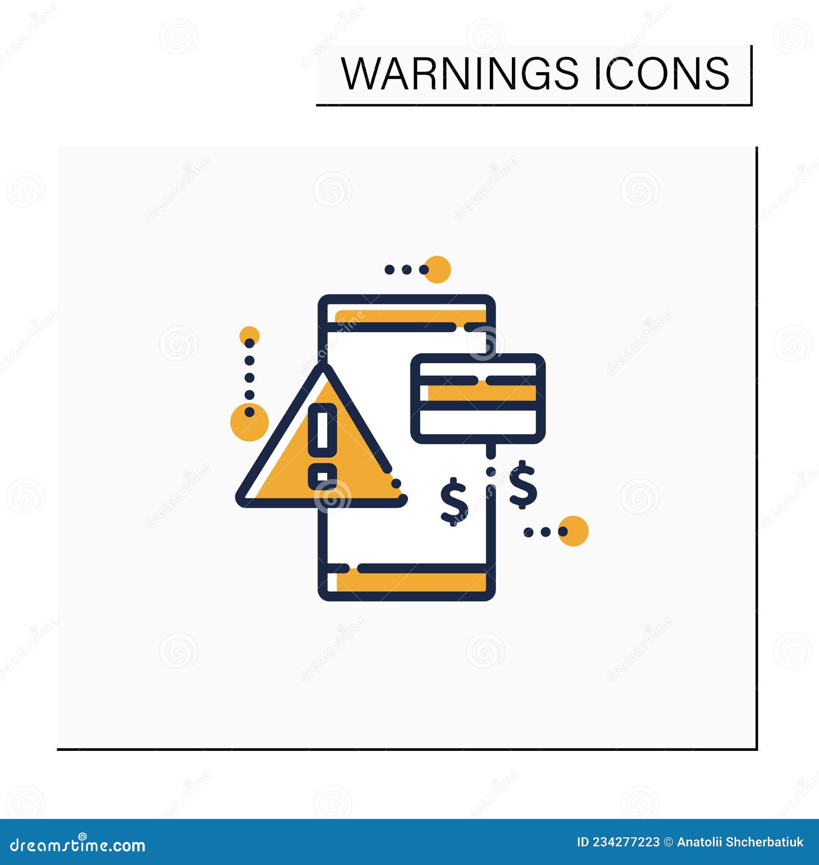 Payment failed color icon stock vector. Illustration of button - 234277223