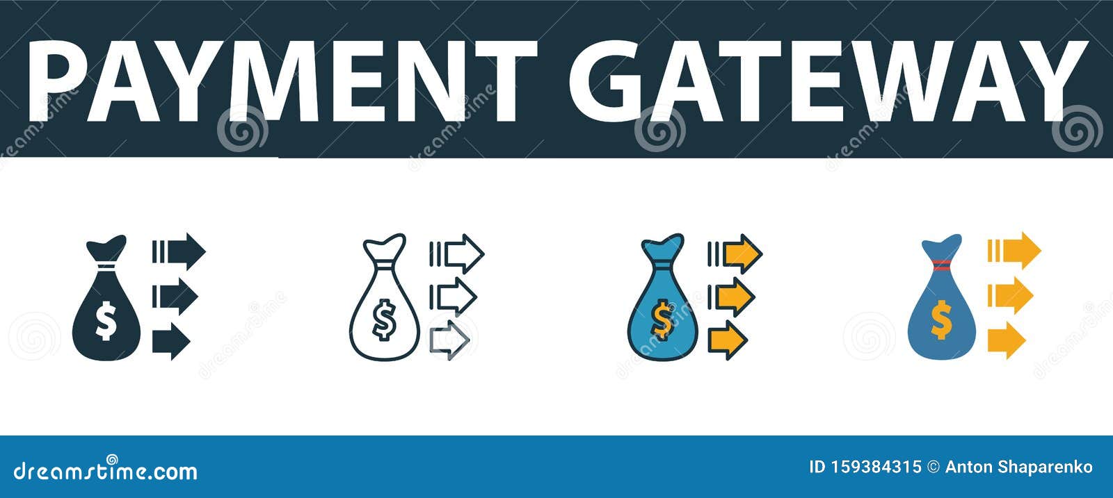 Payment Gateway Icon Set. Premium Symbol in Different Styles from ...