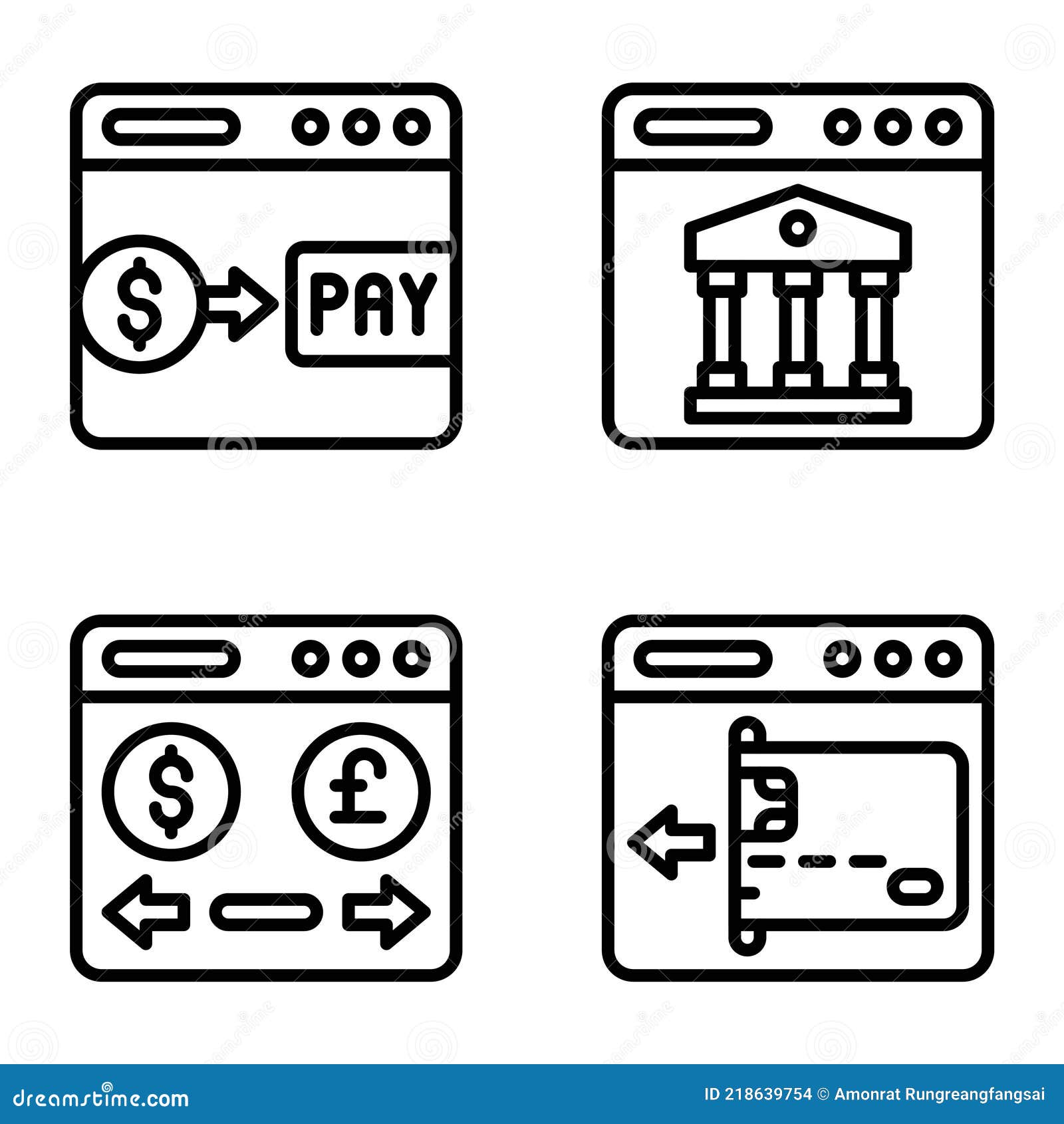 Payment Gateway Icon Set 2 Payment Related Vector Stock Vector ...