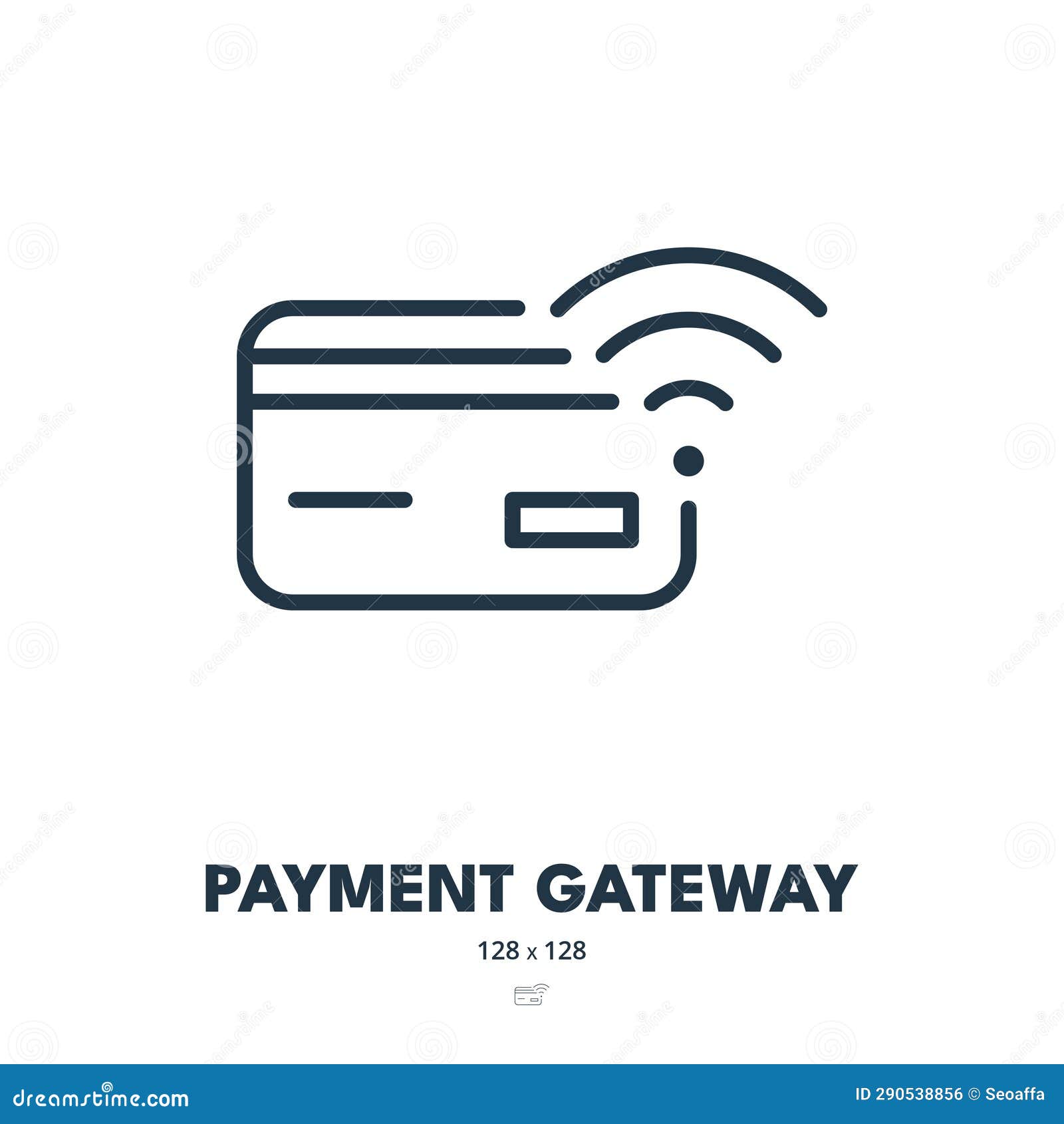 Payment Gateway Icon. Transaction, Payments, Credit Card. Editable ...