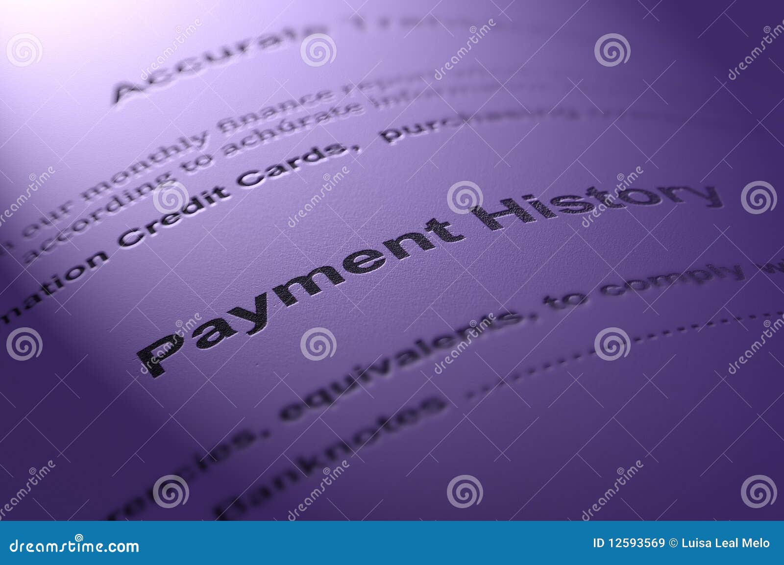 Payment history. stock image. Image of statement, data - 12593569