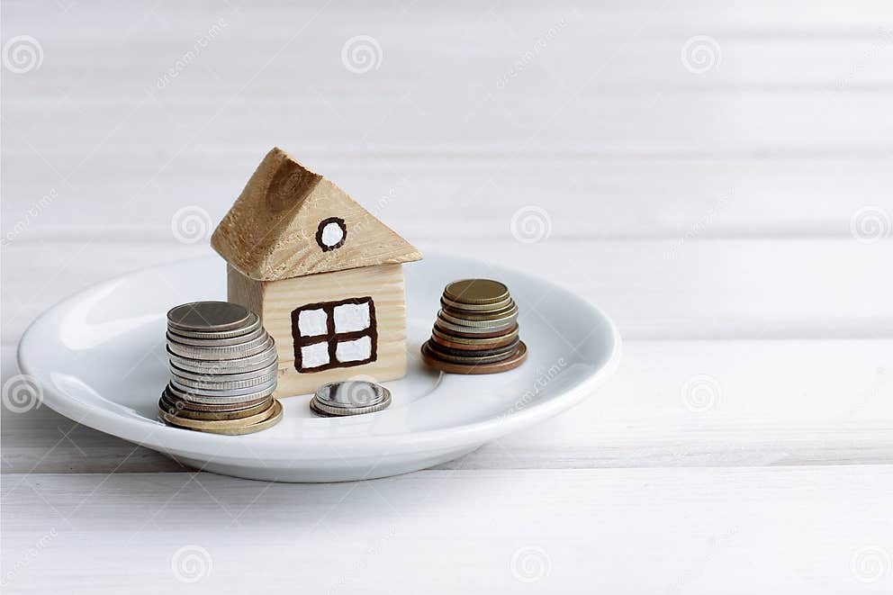 Payment for a House with a Plot Stock Image - Image of currency ...