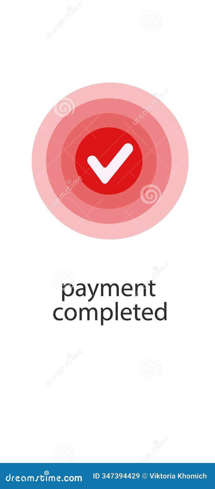 Payment Icon. Red Check Mark Icon Stock Illustration - Illustration of ...