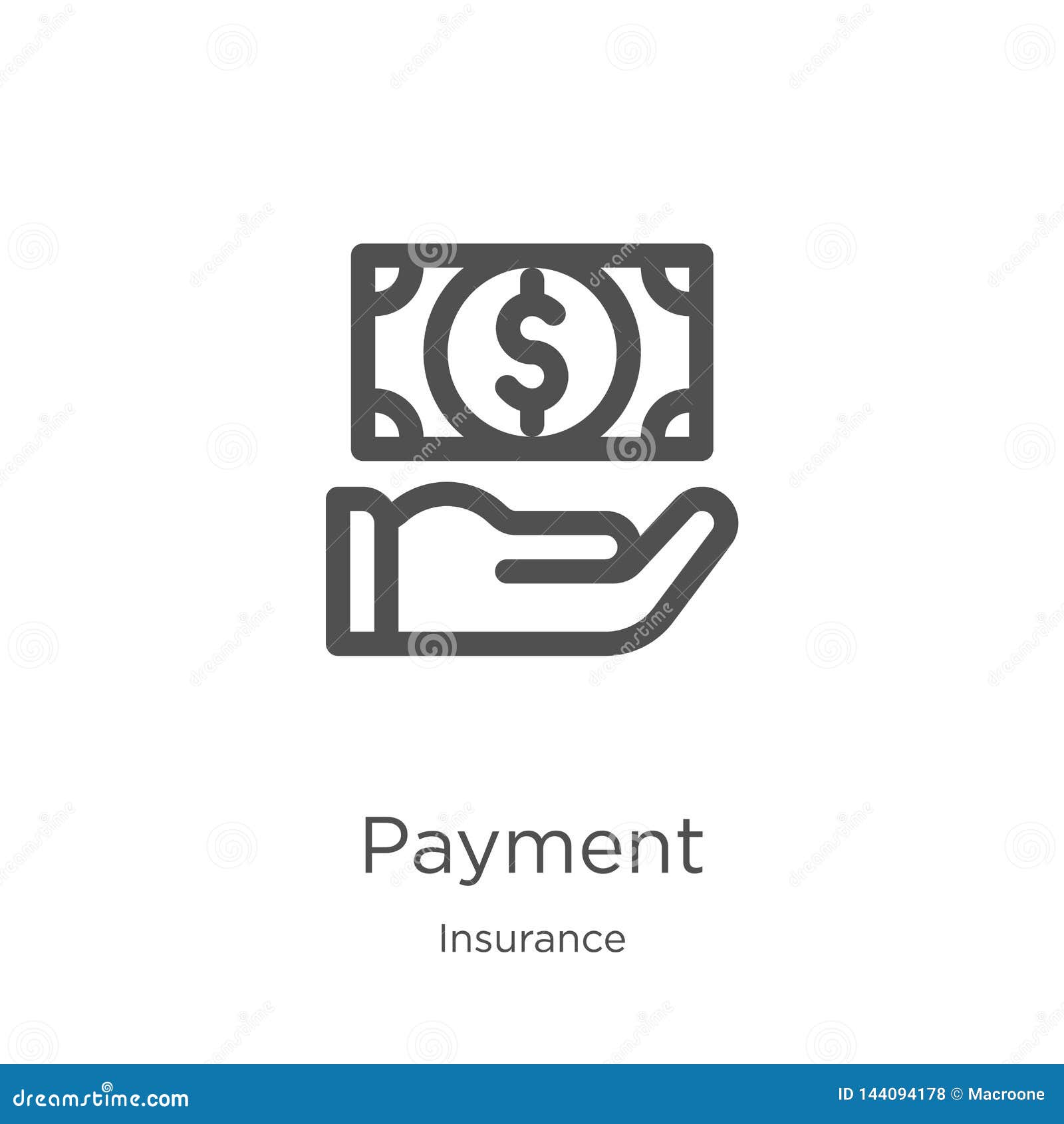 Payment Icon Vector from Insurance Collection. Thin Line Payment ...