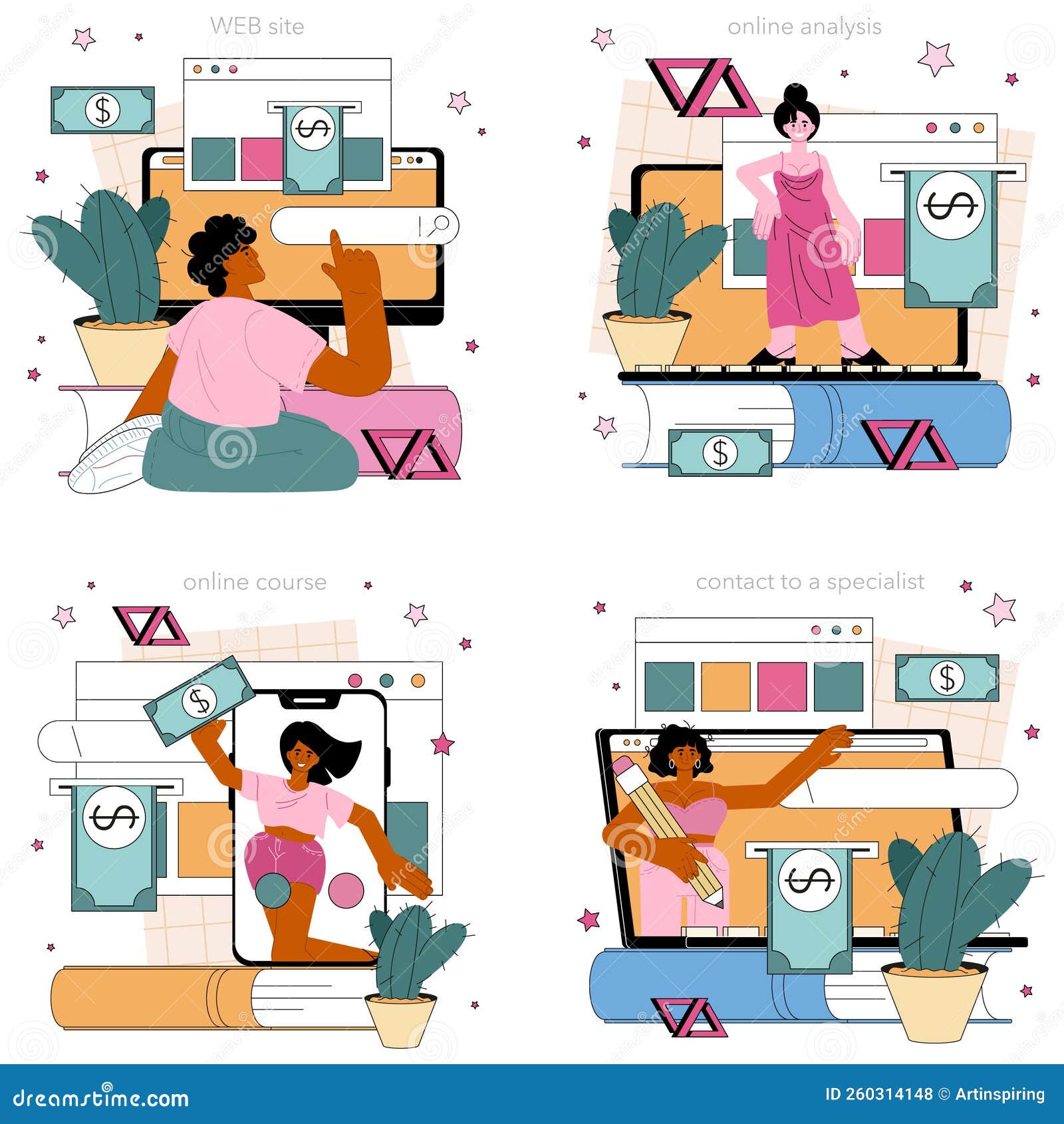 Payment Integration Online Service or Platform Set. Online Store Stock ...