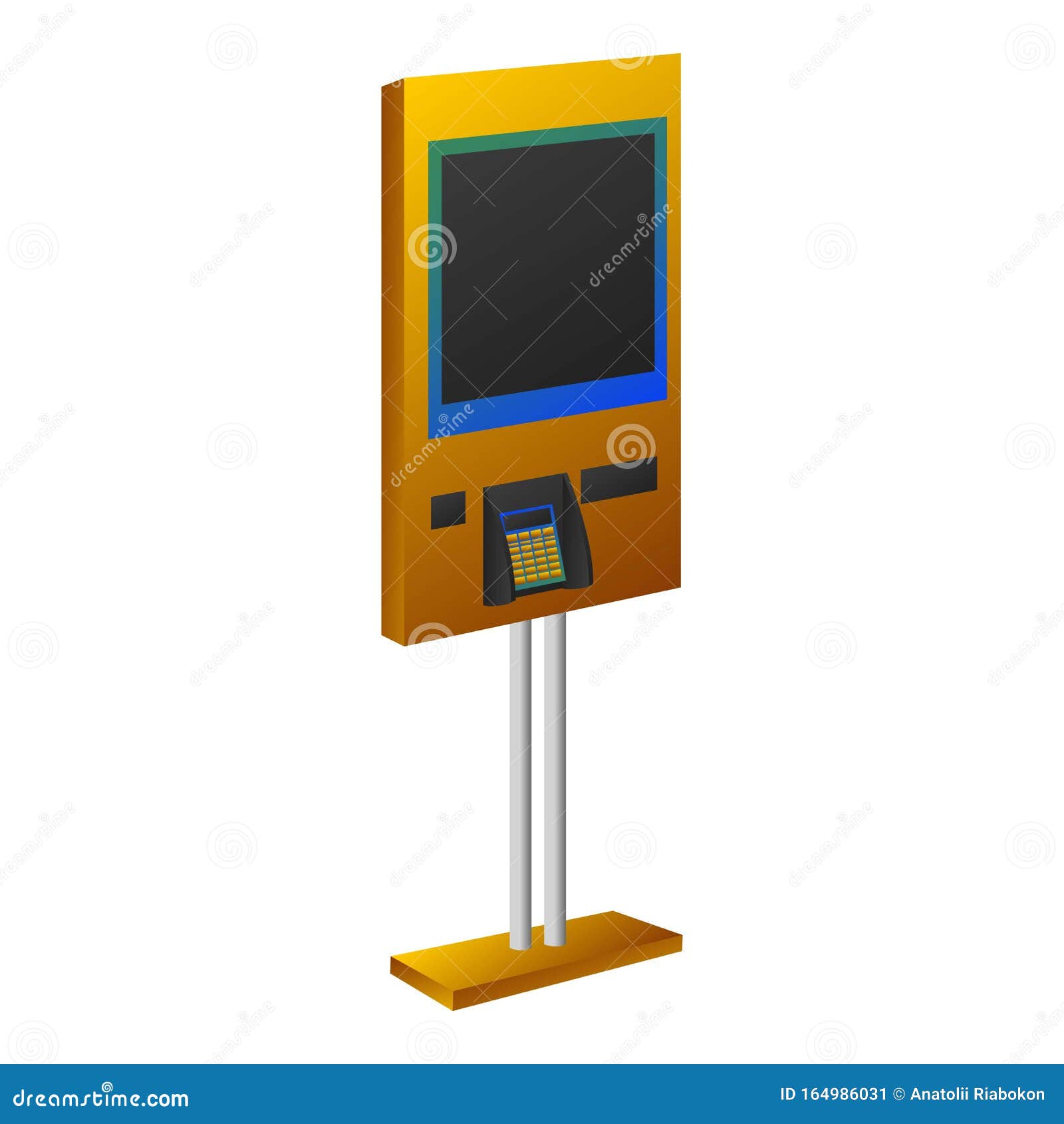 Payment Kiosk Icon, Cartoon Style Stock Vector - Illustration of ...