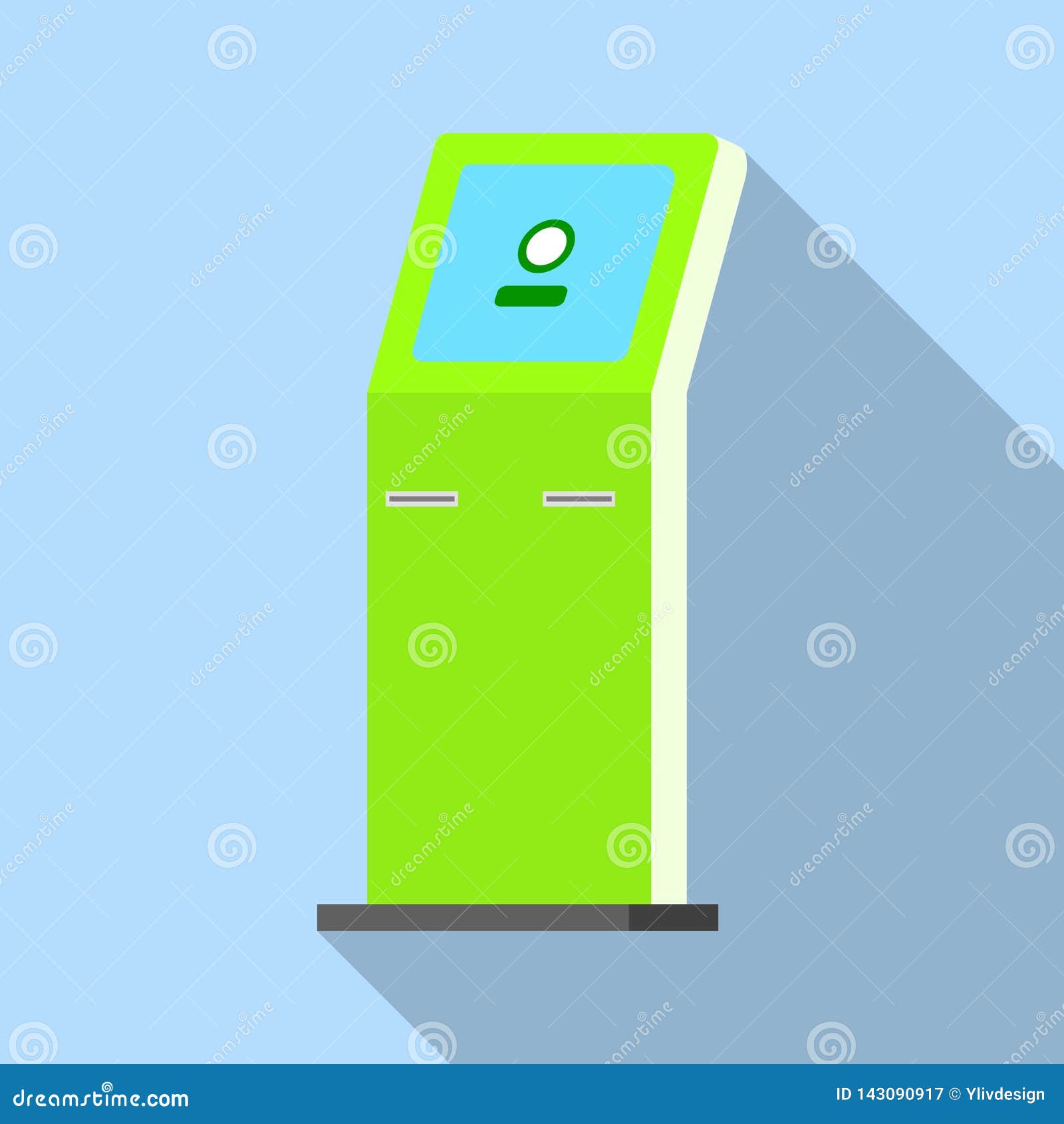 Payment Kiosk Icon, Flat Style Stock Vector - Illustration of icon ...