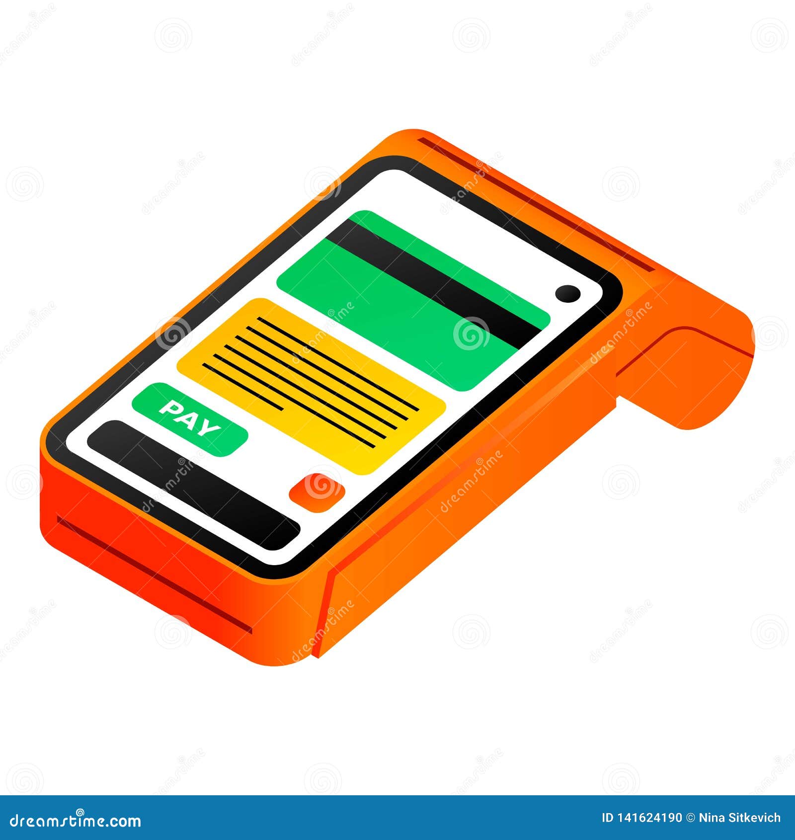 Payment Machine Icon, Isometric Style Stock Vector - Illustration of ...