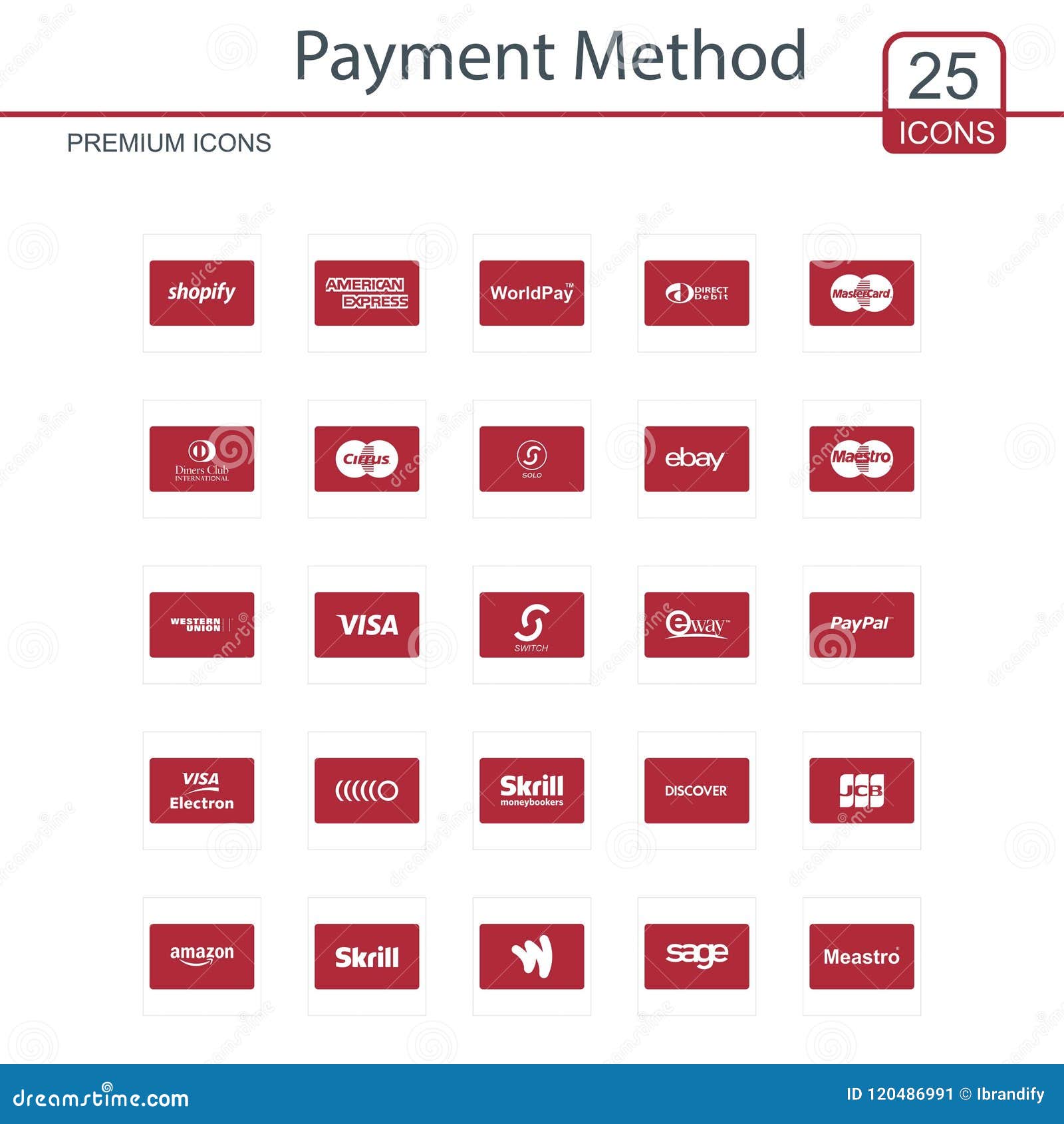Payment Method Icons Set Vector Stock Vector - Illustration of vector ...