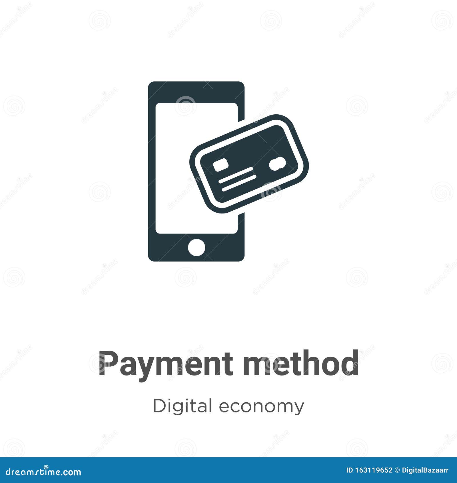 Payment Method Vector Icon on White Background. Flat Vector Payment ...