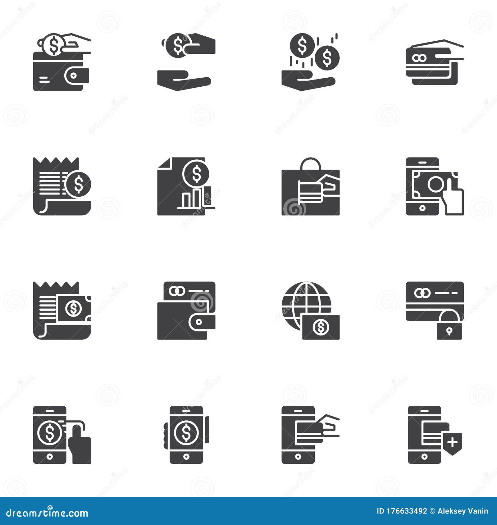 Payment Method Vector Icons Set Stock Vector - Illustration of finance ...