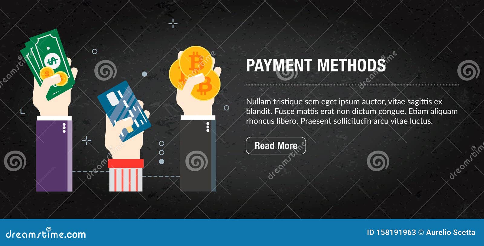 Payment Methods Concept Banner for Internet Stock Vector - Illustration ...