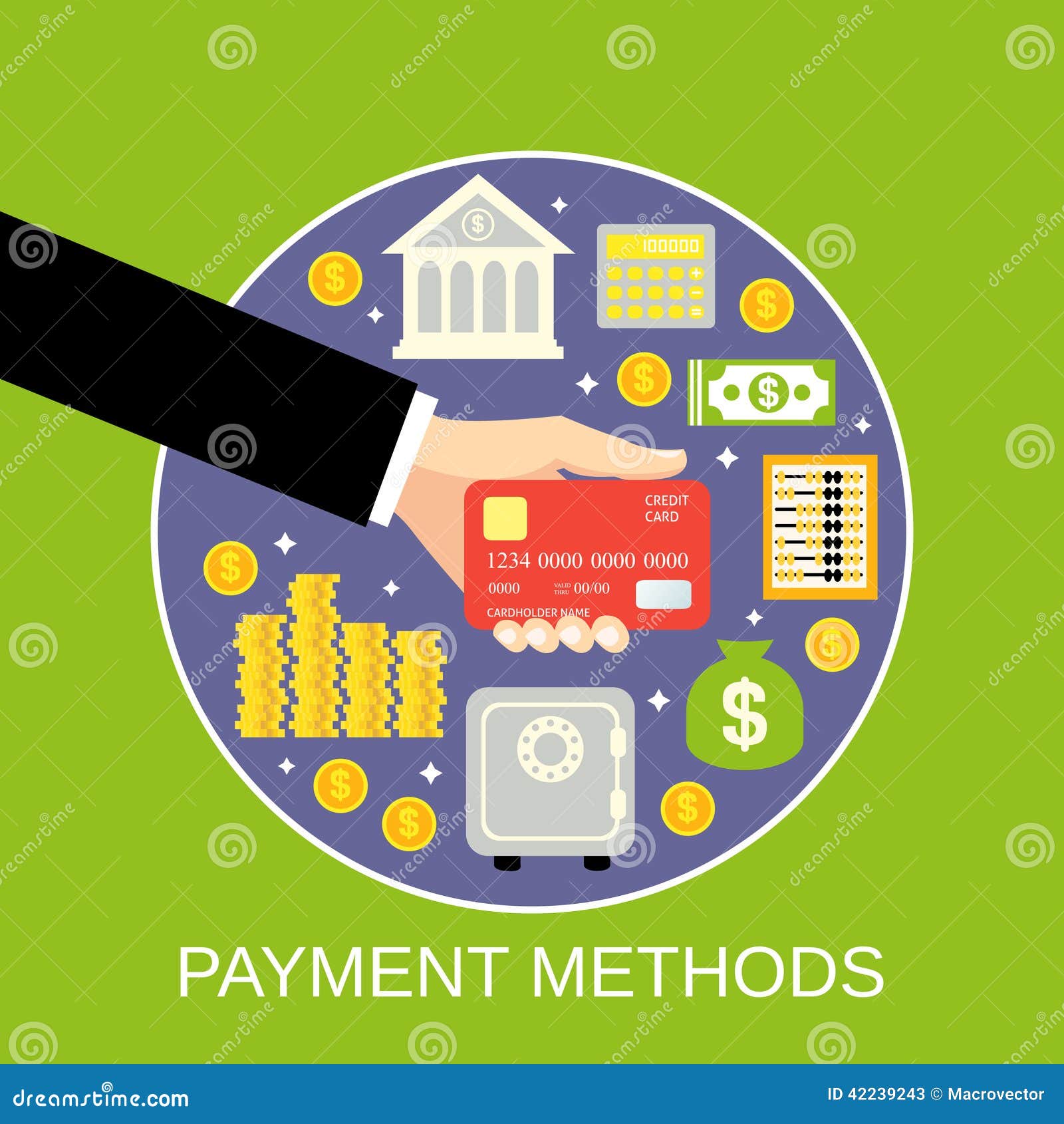 Payment Methods Infographic Presentation Layout Vector Illustration ...