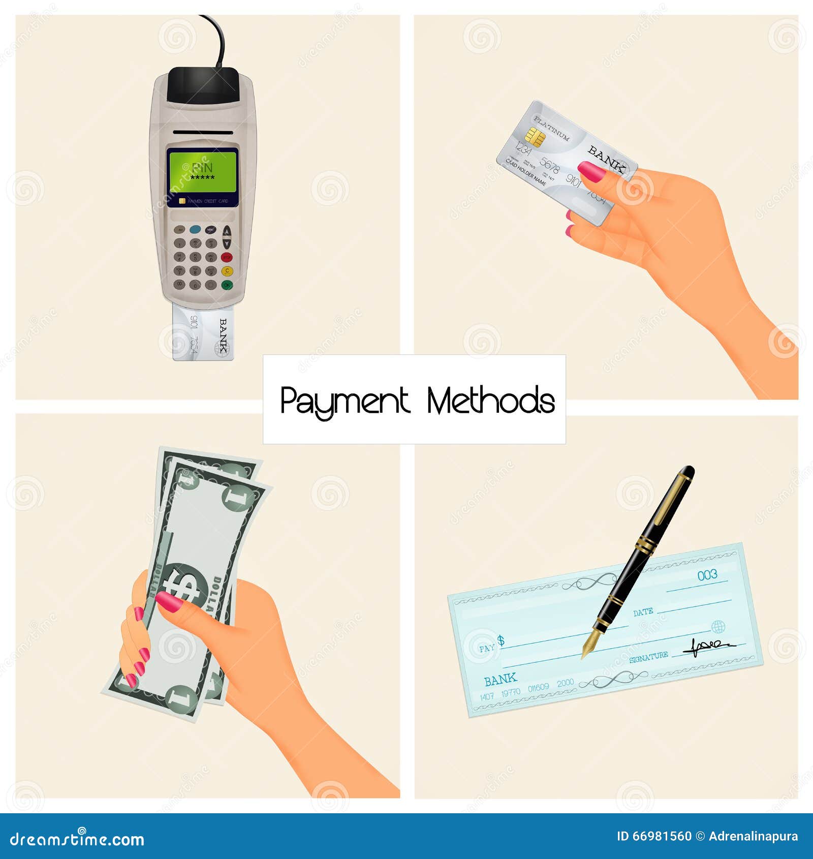 Payment methods stock illustration. Illustration of billing - 66981560