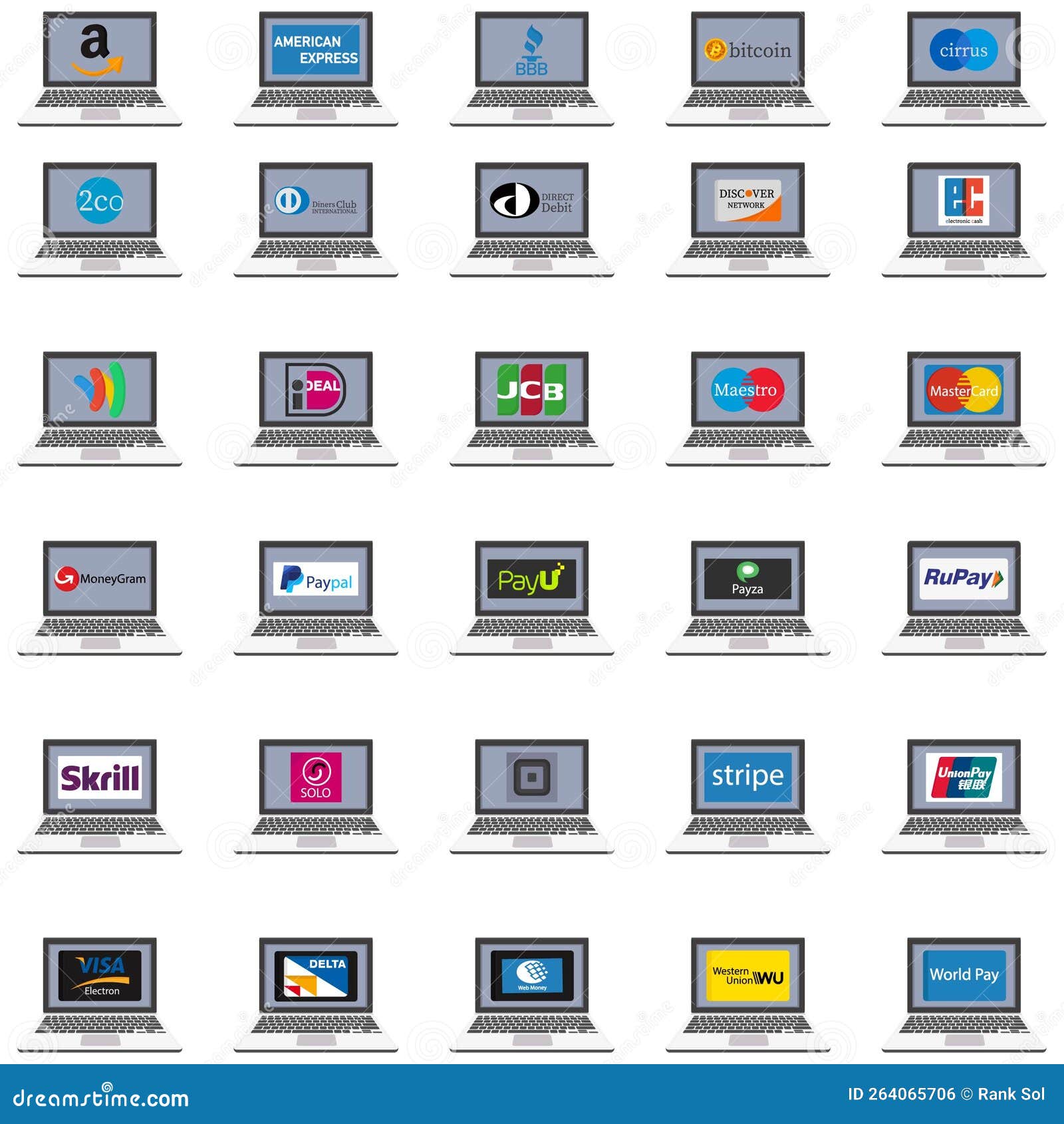 Payment Methods Icon Pack Flat Which Can Easily Modify or Edit Stock ...