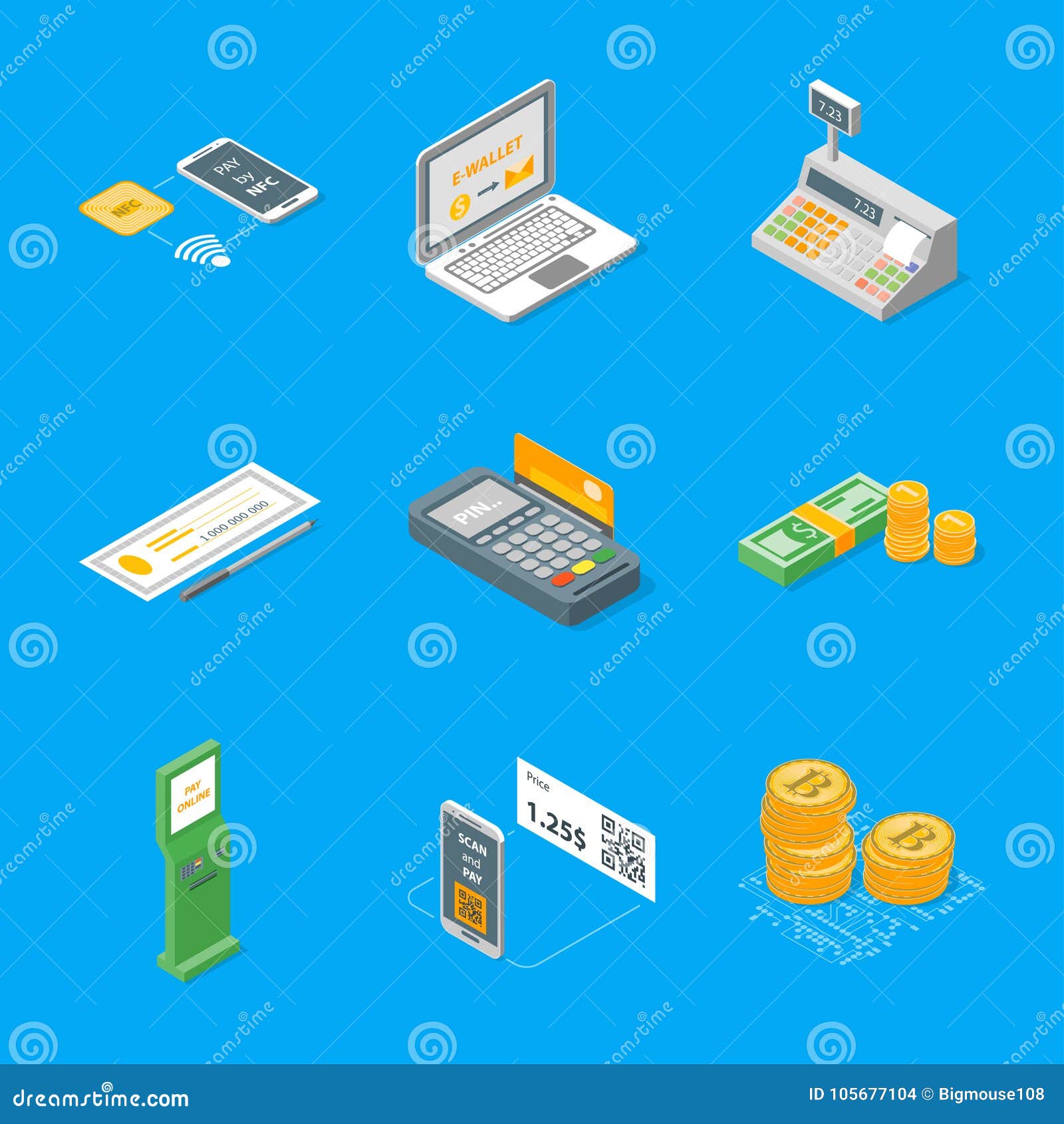 Payment Methods Icons Set Isometric View. Vector Stock Vector ... Payment Methods Icons Set Isometric View. Vector Stock Vector ...