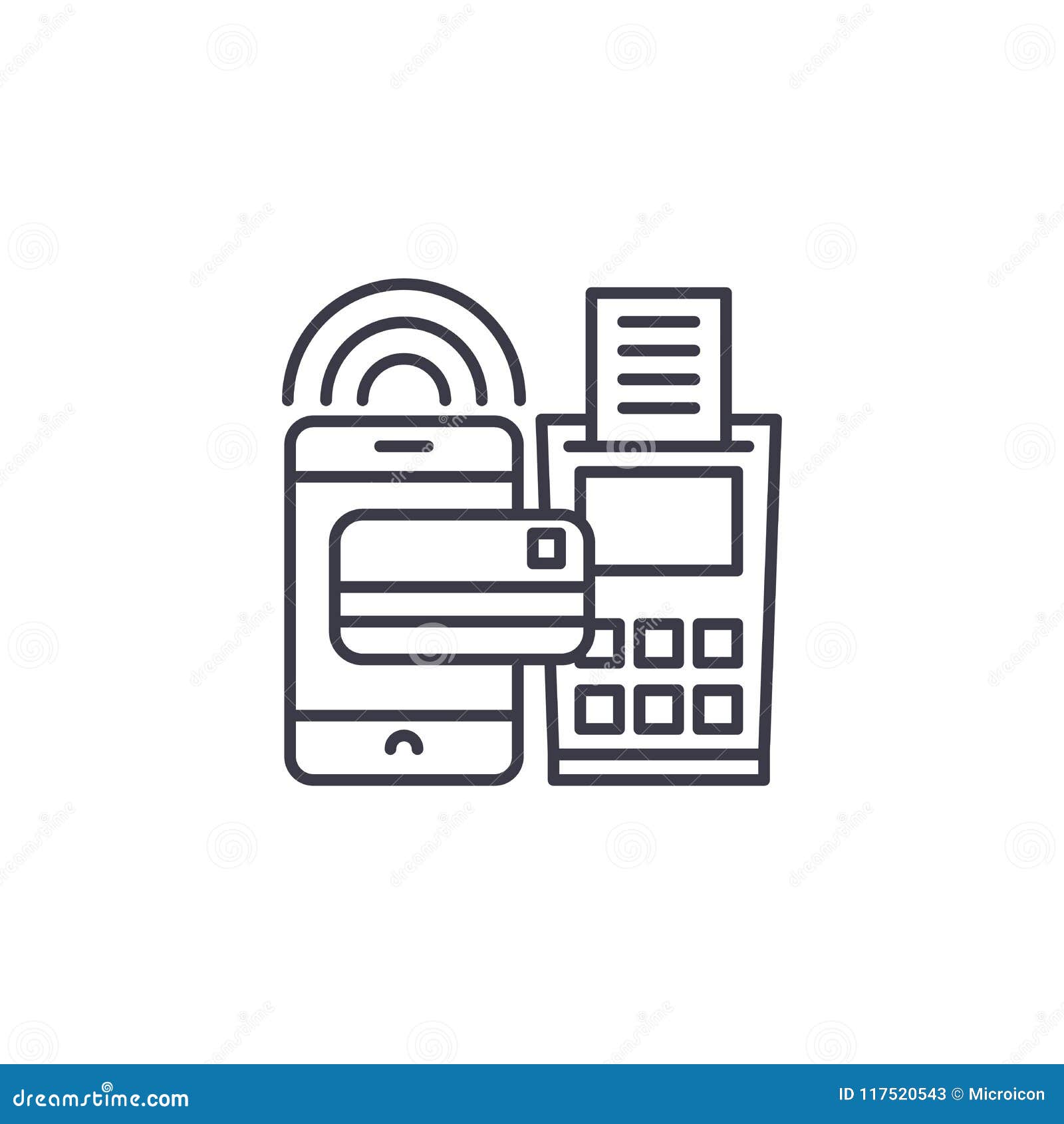 Payment Methods Linear Icon Concept. Payment Methods Line Vector Sign ...