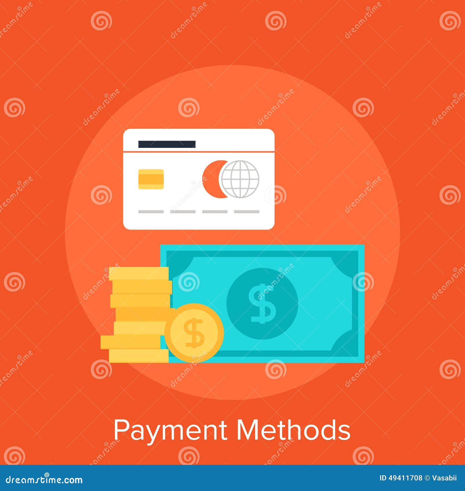 Payment Methods stock vector. Illustration of online - 49411708