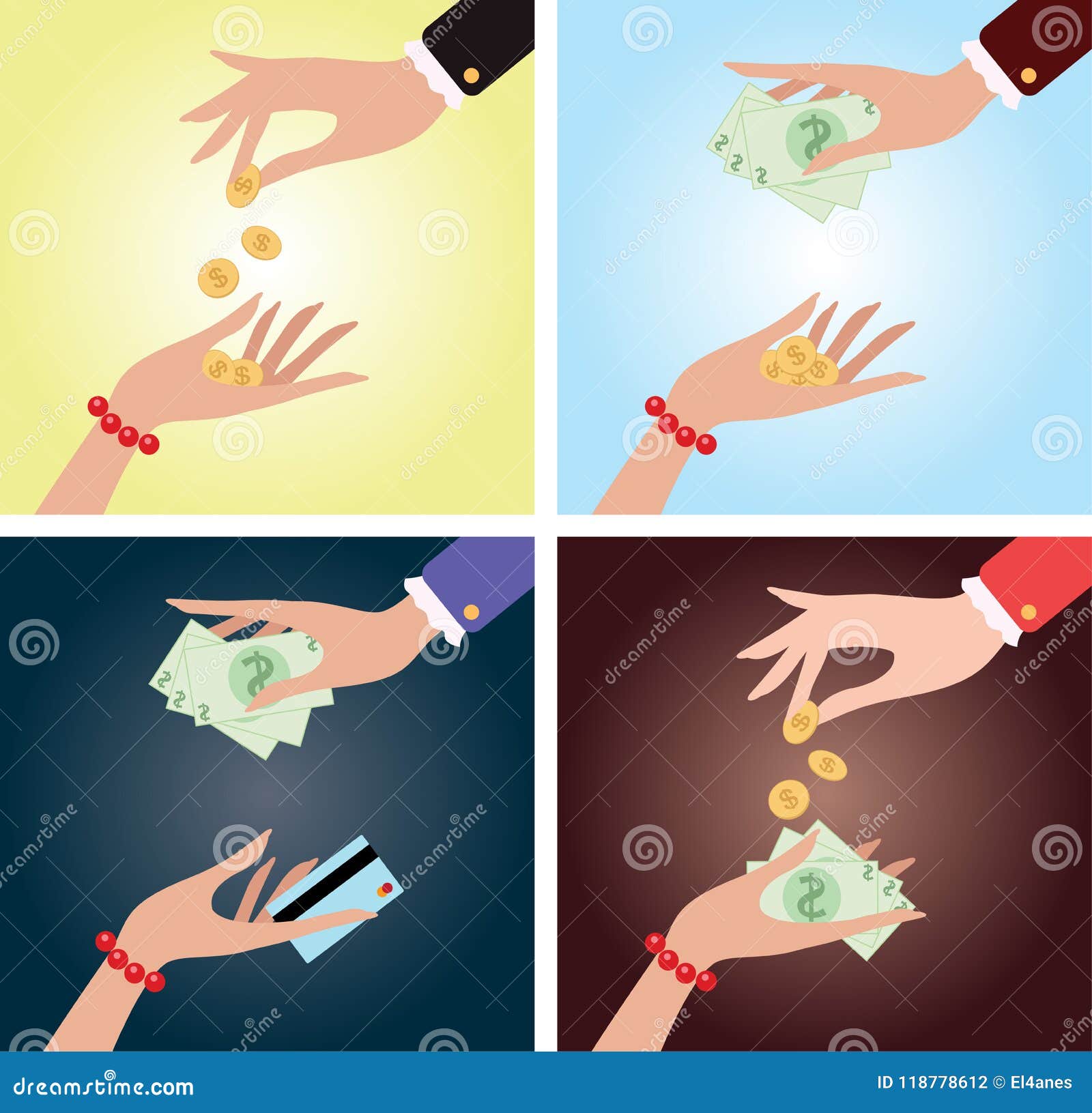 Payment Methods. Vector Illustrations Stock Vector - Illustration of ...
