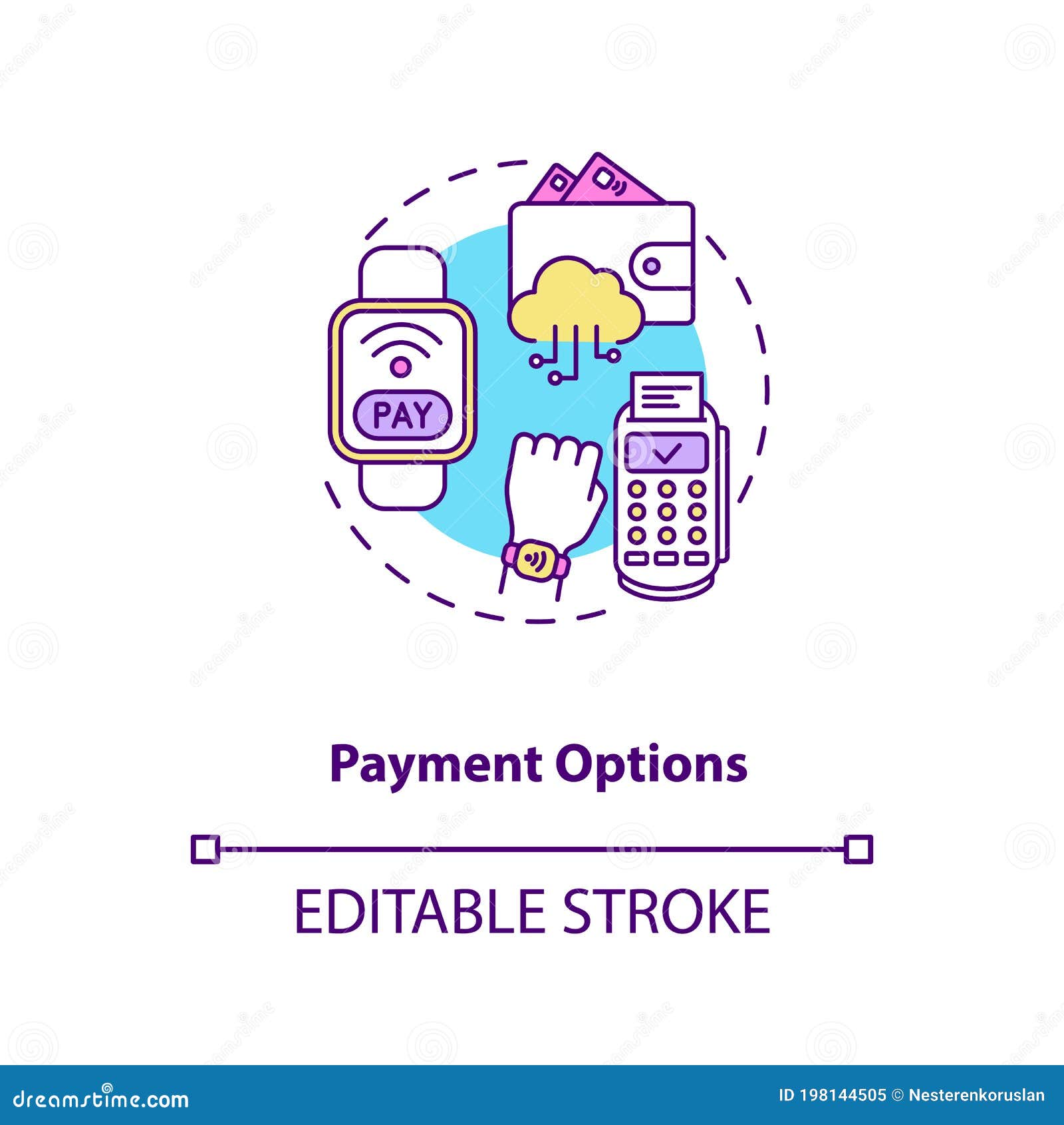 Payment Options Concept Icon Stock Vector - Illustration of abstract ...