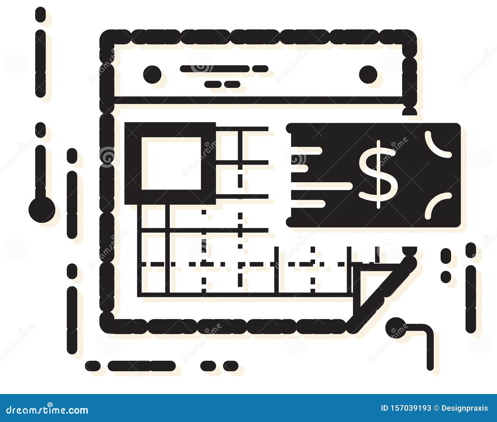 Payment Organizer Icon stock illustration. Illustration of organize ...