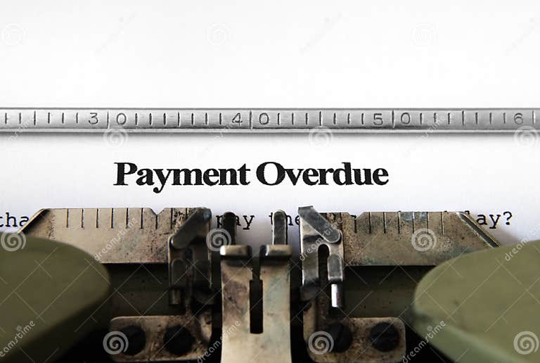 Payment overdue form stock image. Image of color, horizontal - 26880541