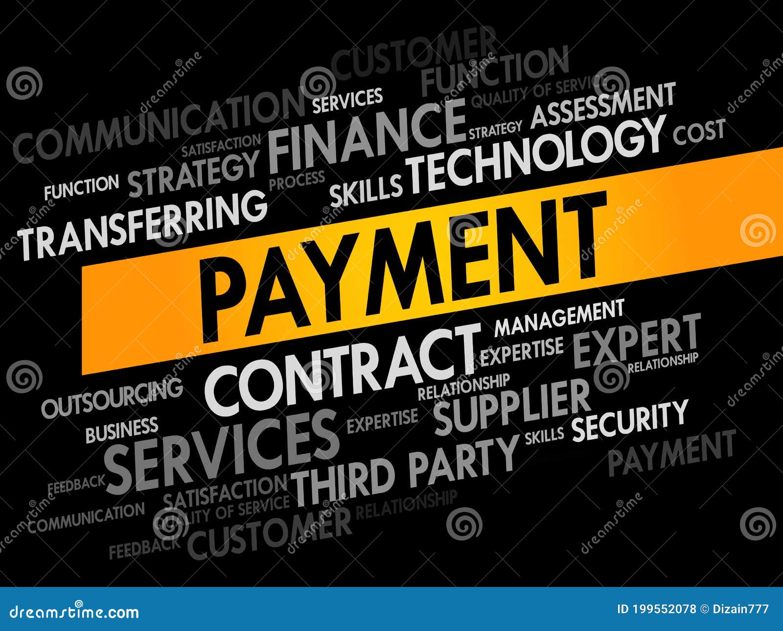 Payment word cloud concept stock illustration. Illustration of network ...