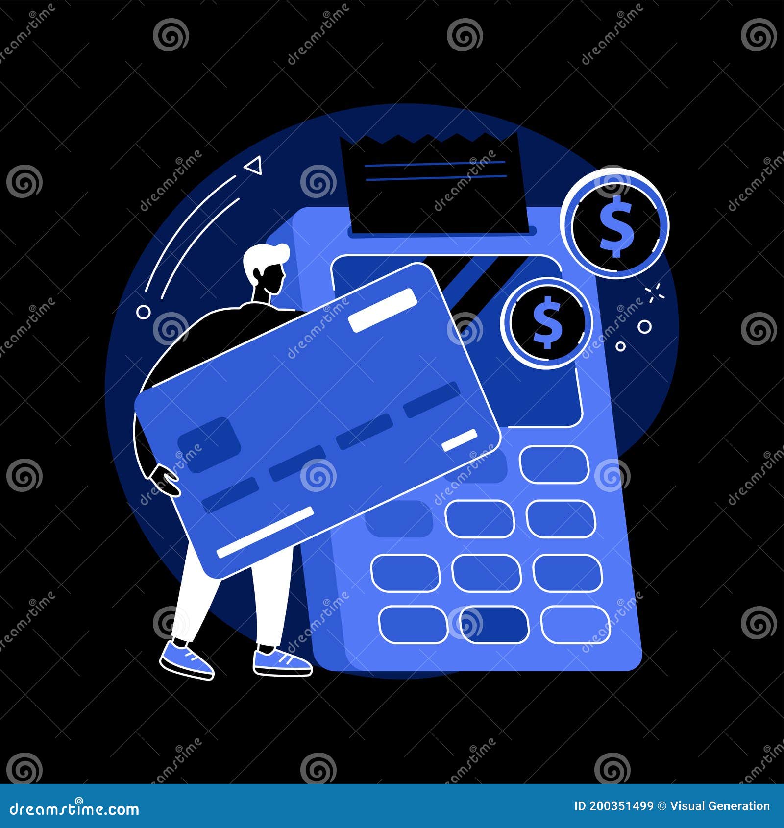Payment Processing Abstract Concept Vector Illustration. Stock Vector ...