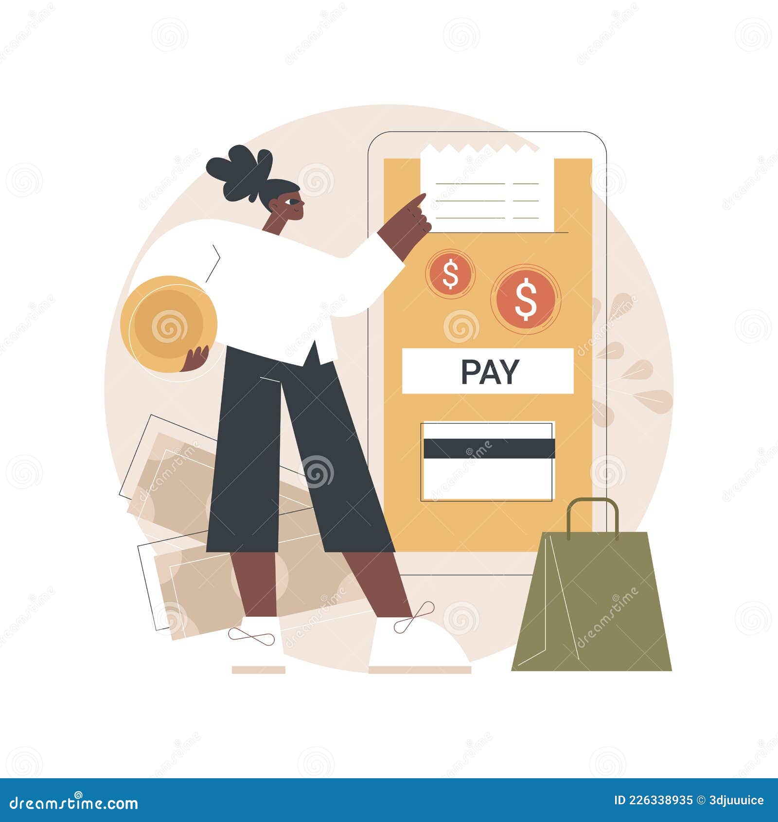 Payment Processing Abstract Concept Vector Illustration. Stock Vector ...