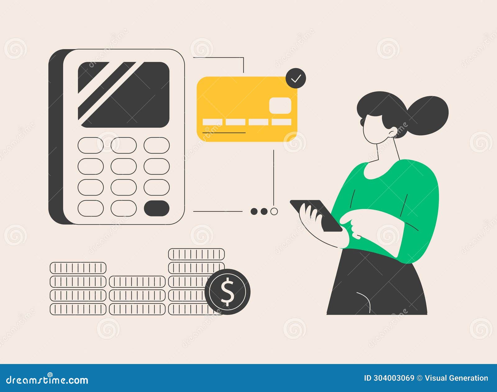 Payment Processing Abstract Concept Vector Illustration. Stock ...