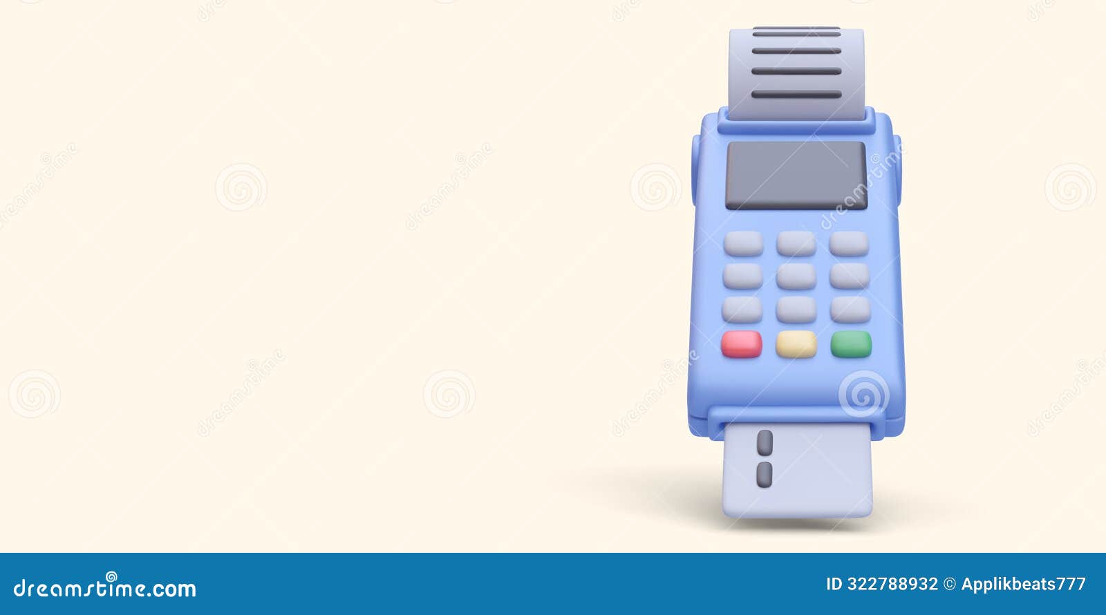 Payment Processing Concept in Realistic Style with Contactless POS ...