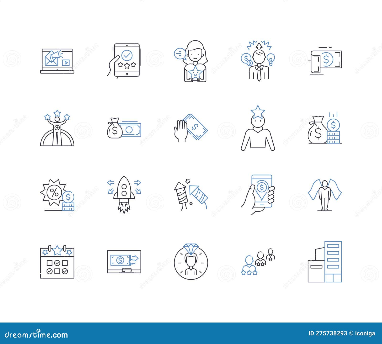 Payment Processing Line Icons Collection. Transaction, Authorization ...