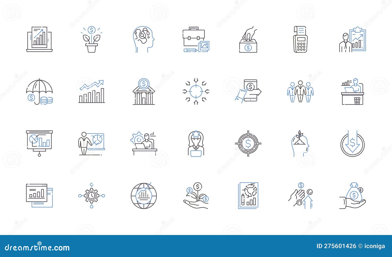 Payment Processing Line Icons Collection. Transactions, Security ...