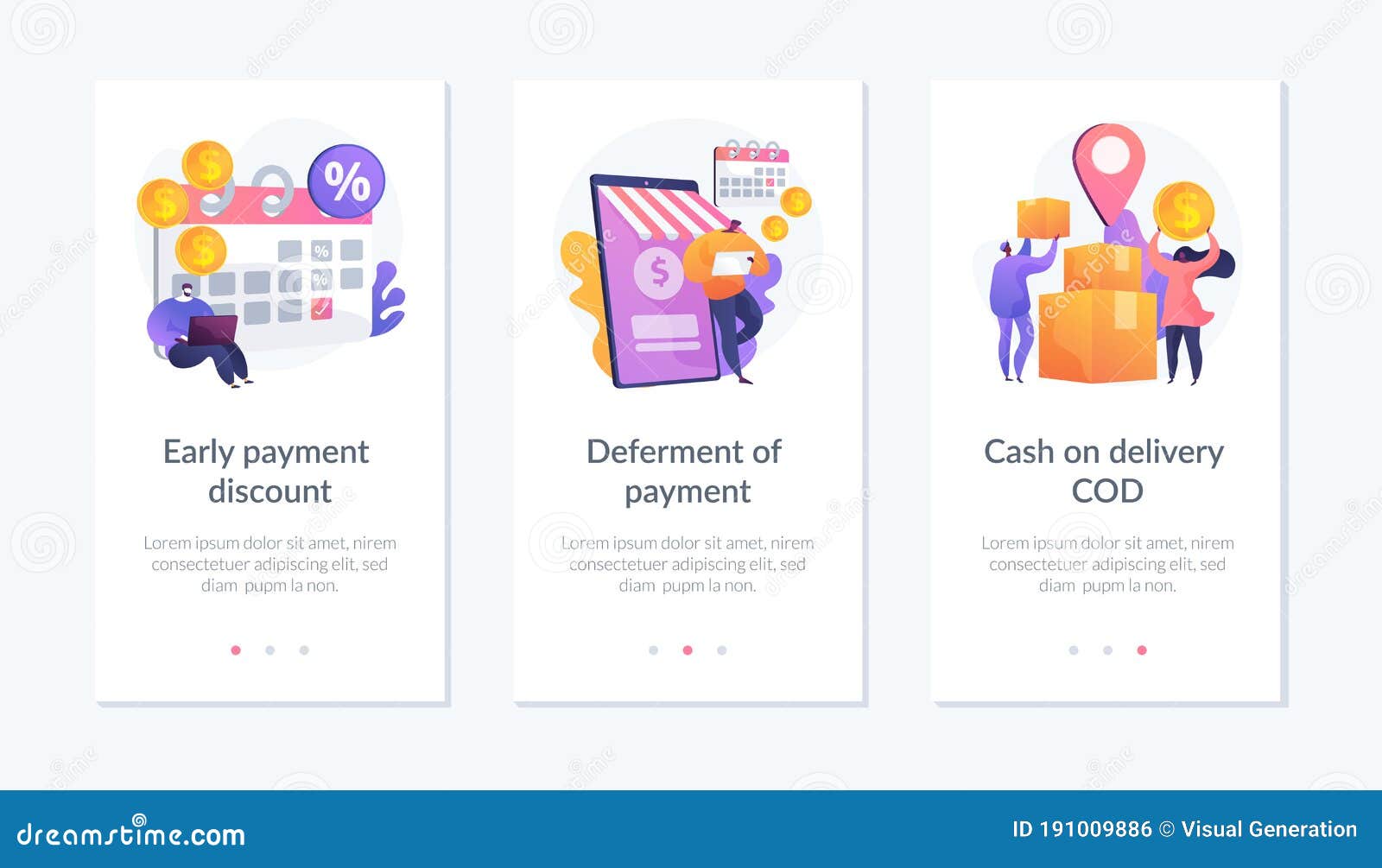 Payment Programs App Interface Template. Stock Vector - Illustration of ...